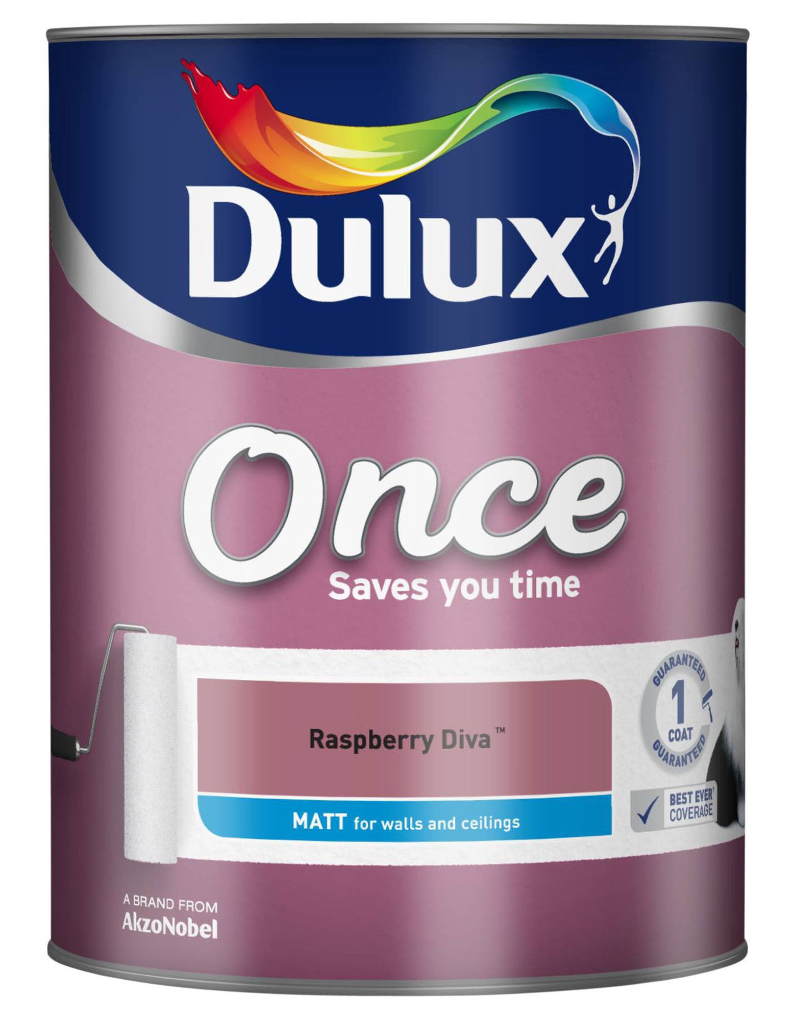 Dulux Once Raspberry diva Matt Emulsion paint 5L | Departments | DIY at B&Q