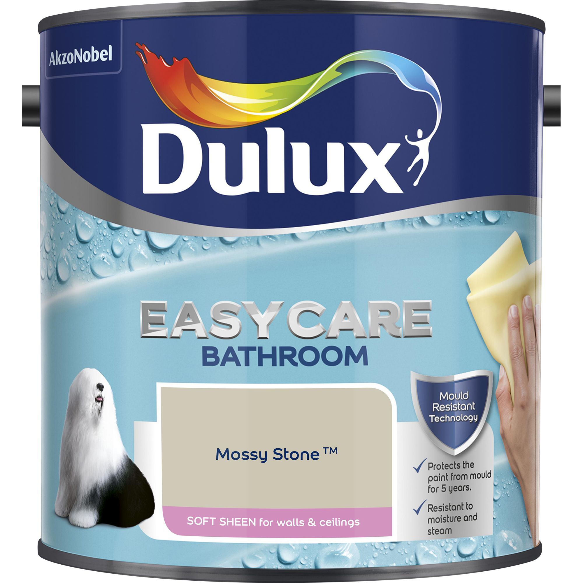 Dulux Easycare Mossy stone Soft sheen Emulsion paint 2.5L | Departments ...