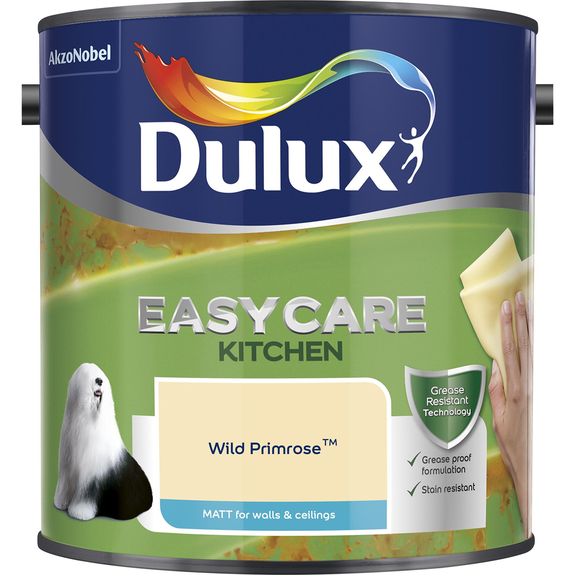 Dulux Easycare Wild primrose Matt Emulsion paint 2.5L | Departments ...