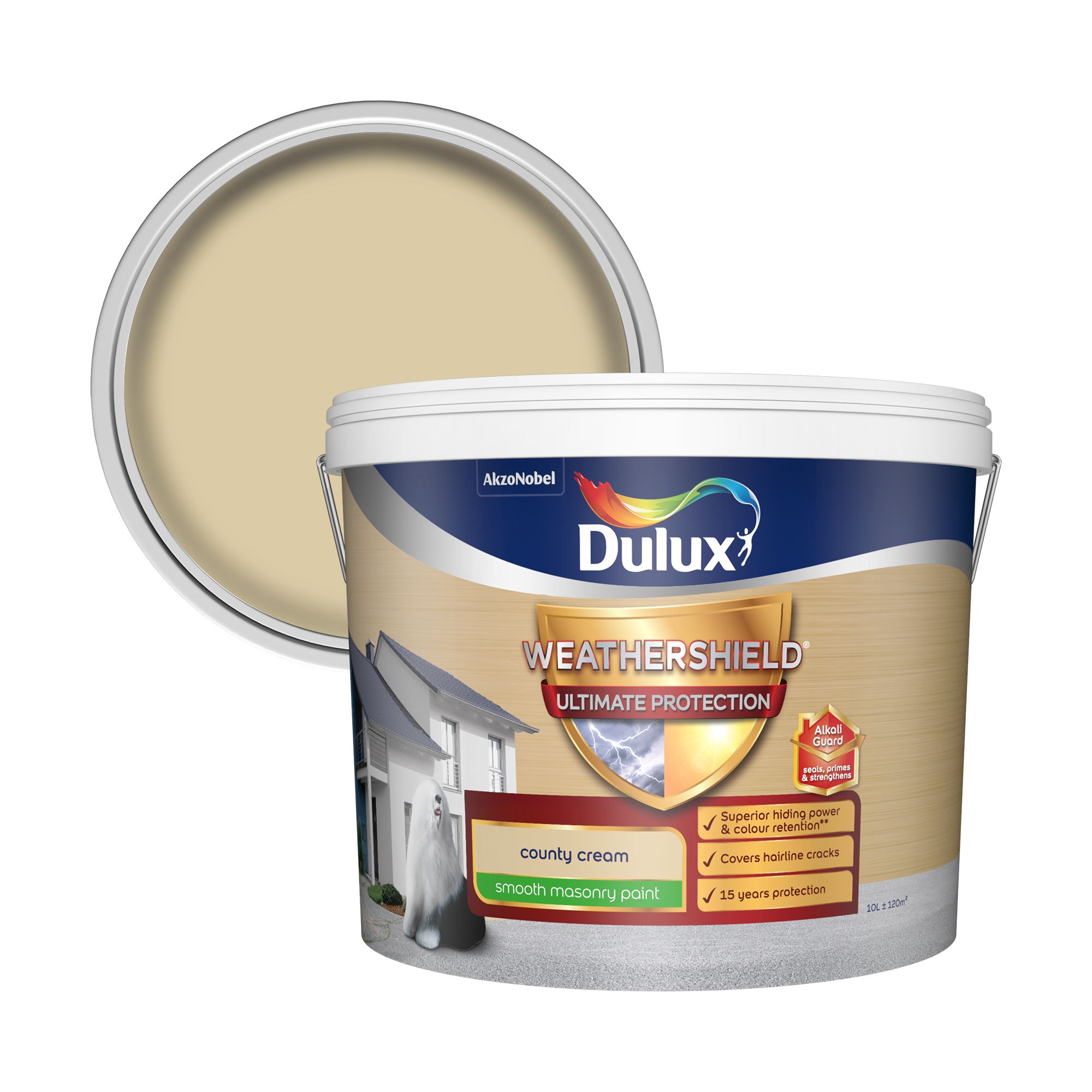 Dulux Weathershield ultimate protection County cream Smooth Matt ...