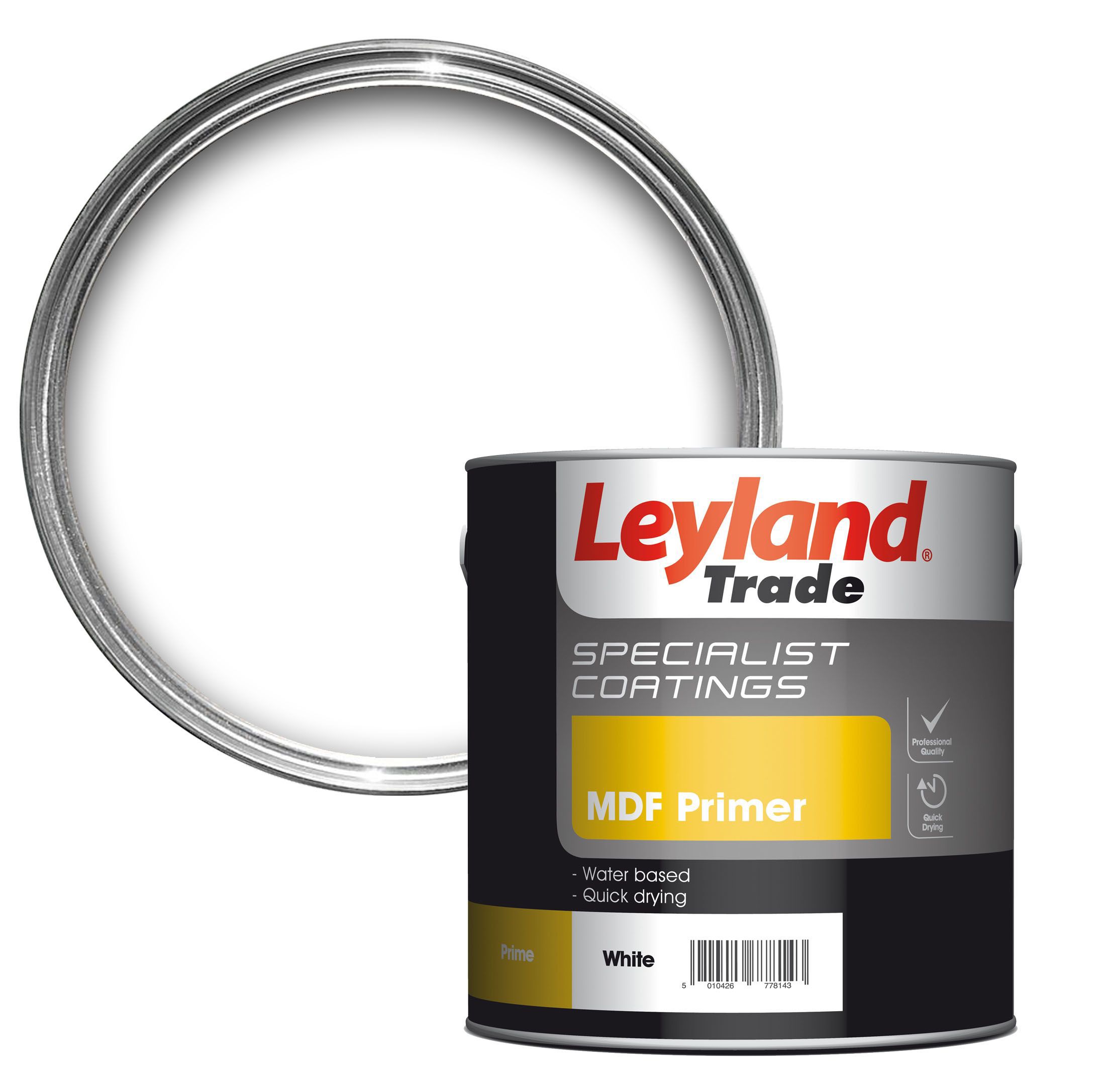 Leyland Trade Specialist White MDF Primer, 2.5L | Departments | DIY at B&Q