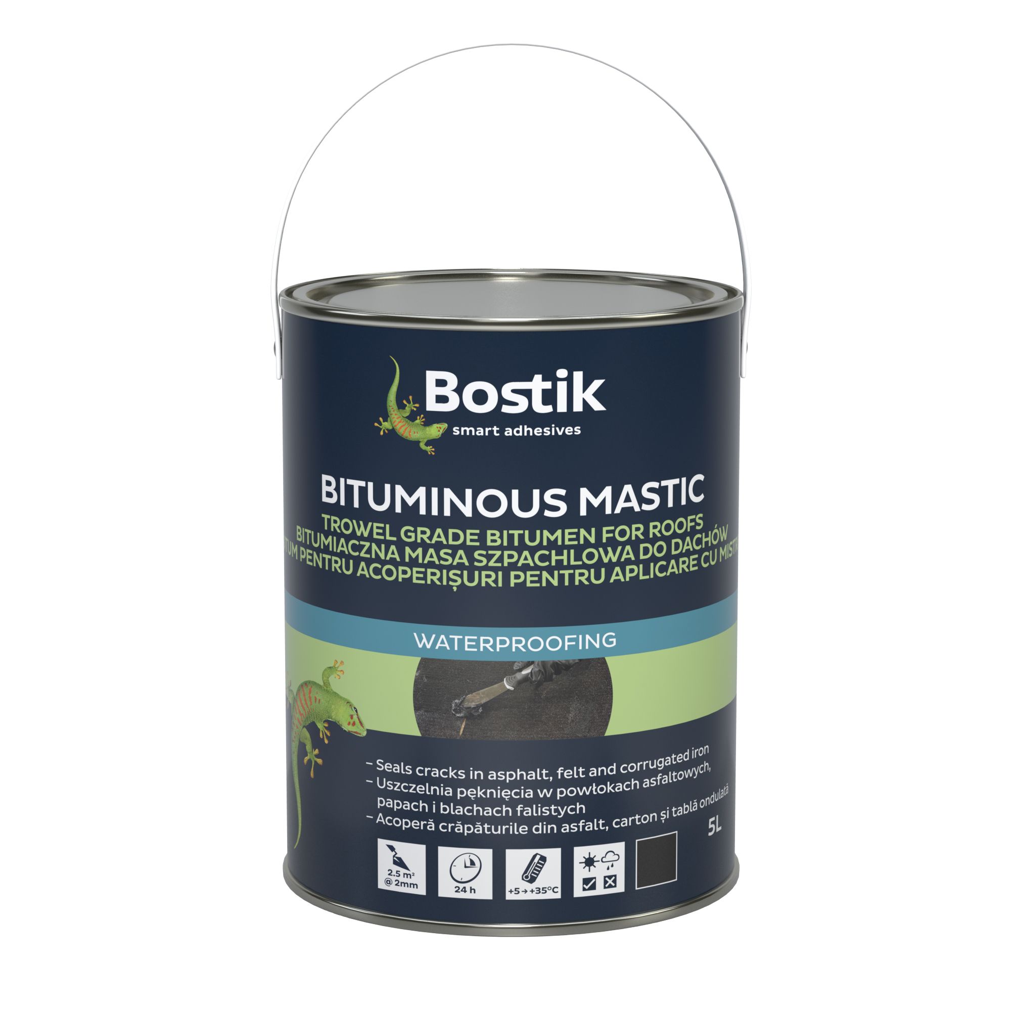 Bostik Black Bituminous mastic 5L | Departments | DIY at B&Q