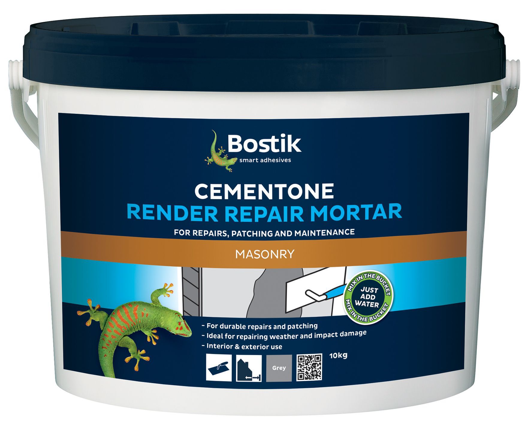 Bostik Cementone Render repair mortar 10kg Tub | Departments | TradePoint