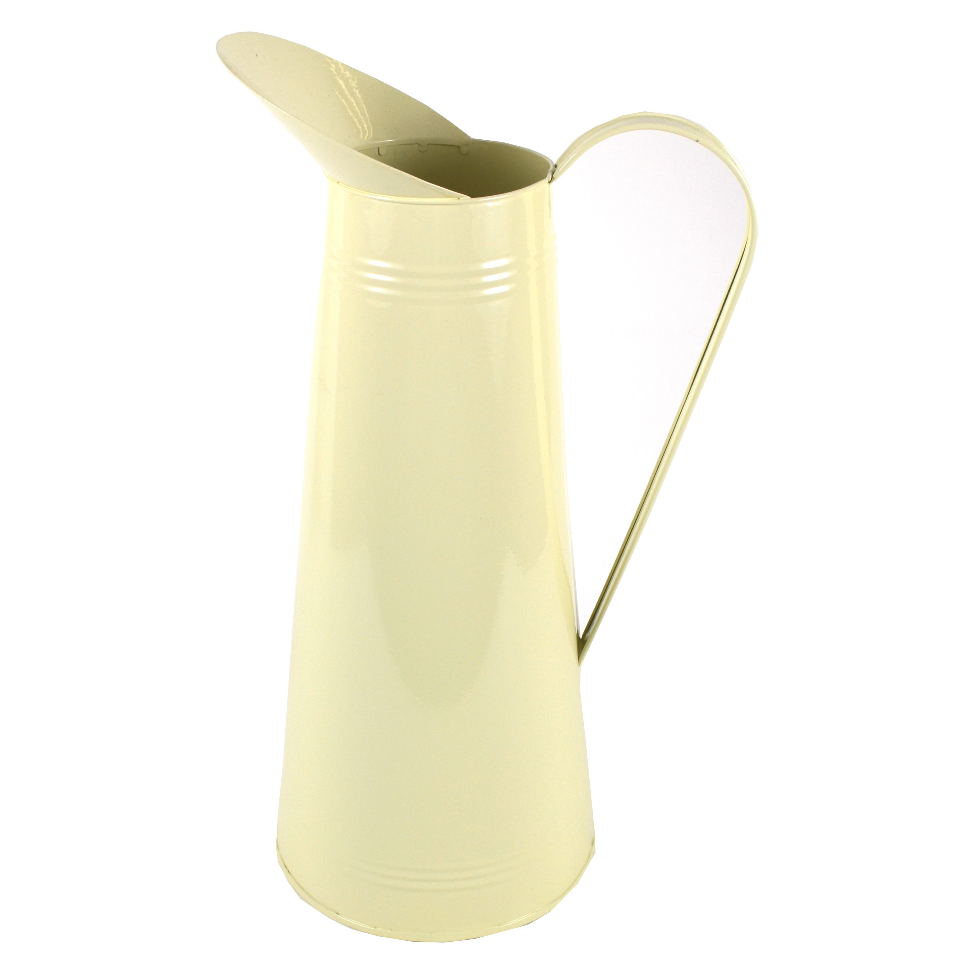 Cream Metal Metal Jug, Large | Departments | DIY at B&Q
