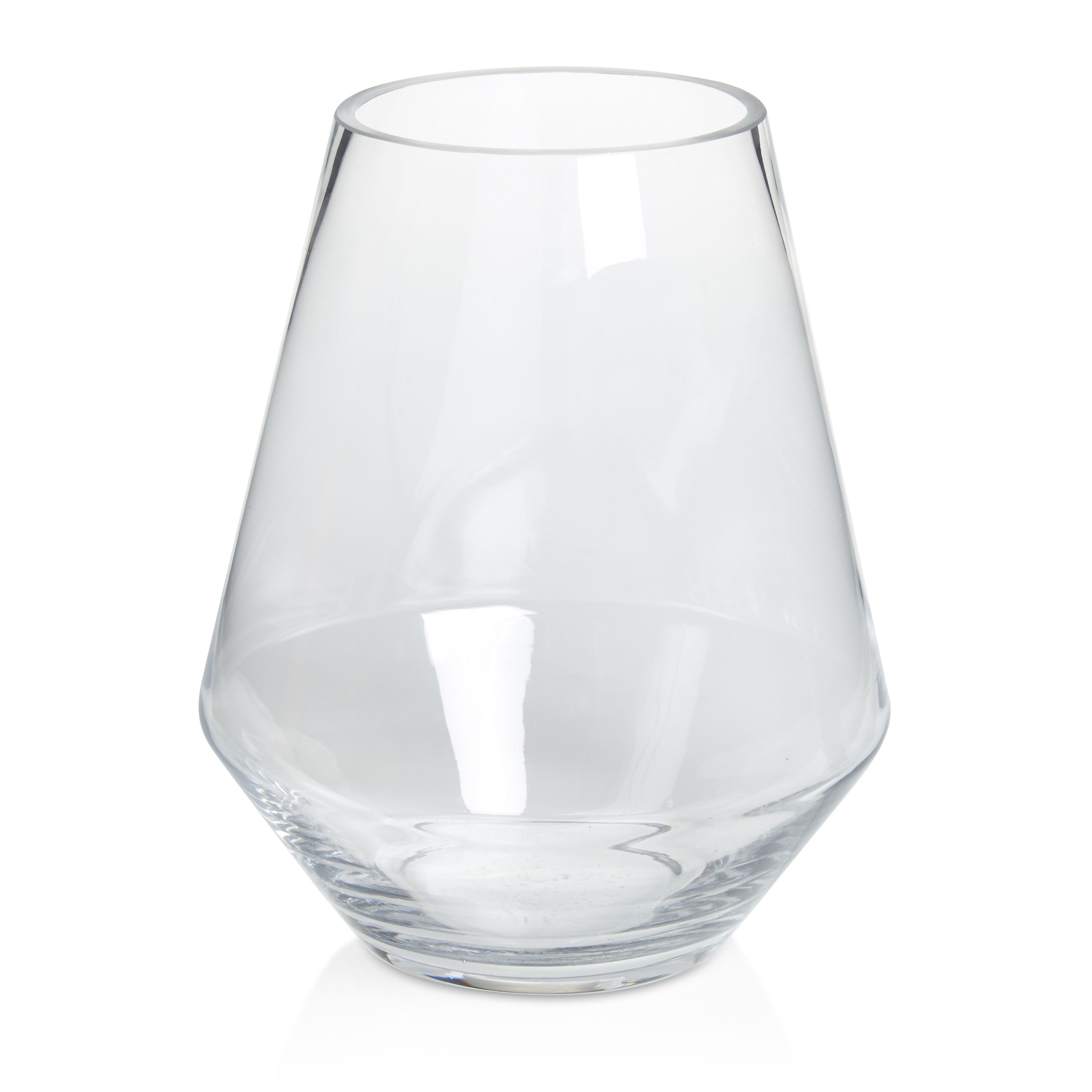 Tapered Glass Vase, Medium | Departments | DIY at B&Q