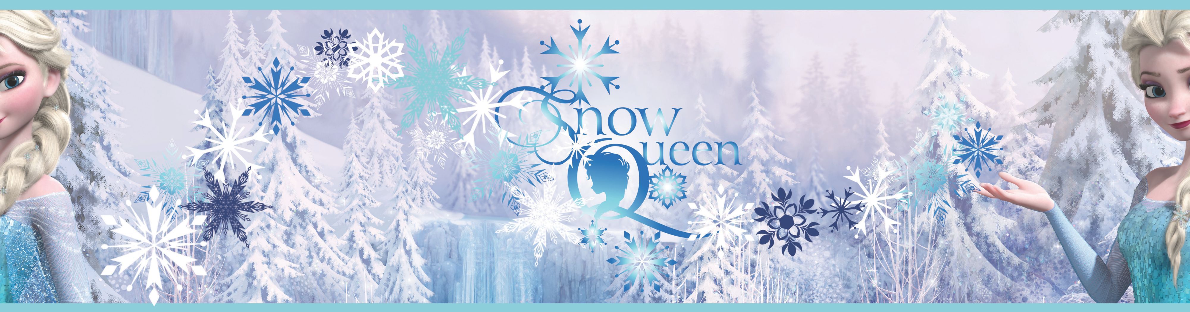 Disney Disney Frozen Blue & purple Disney Frozen snow queen Border ...