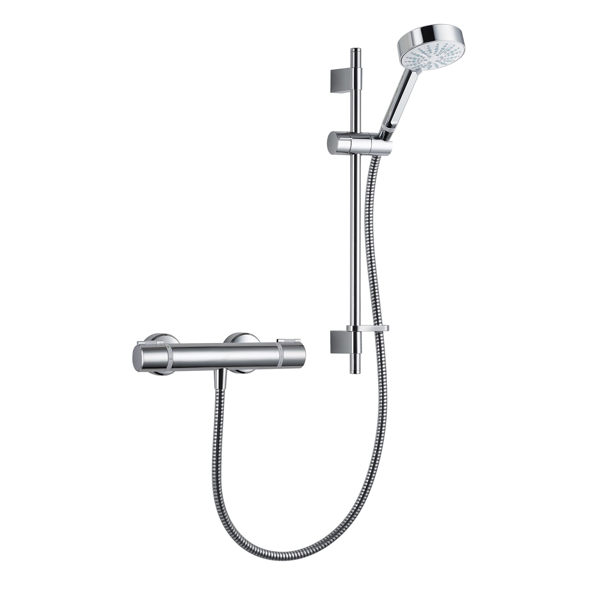 Mira Atom EV Chrome effect Thermostatic Bar mixer shower | Departments ...