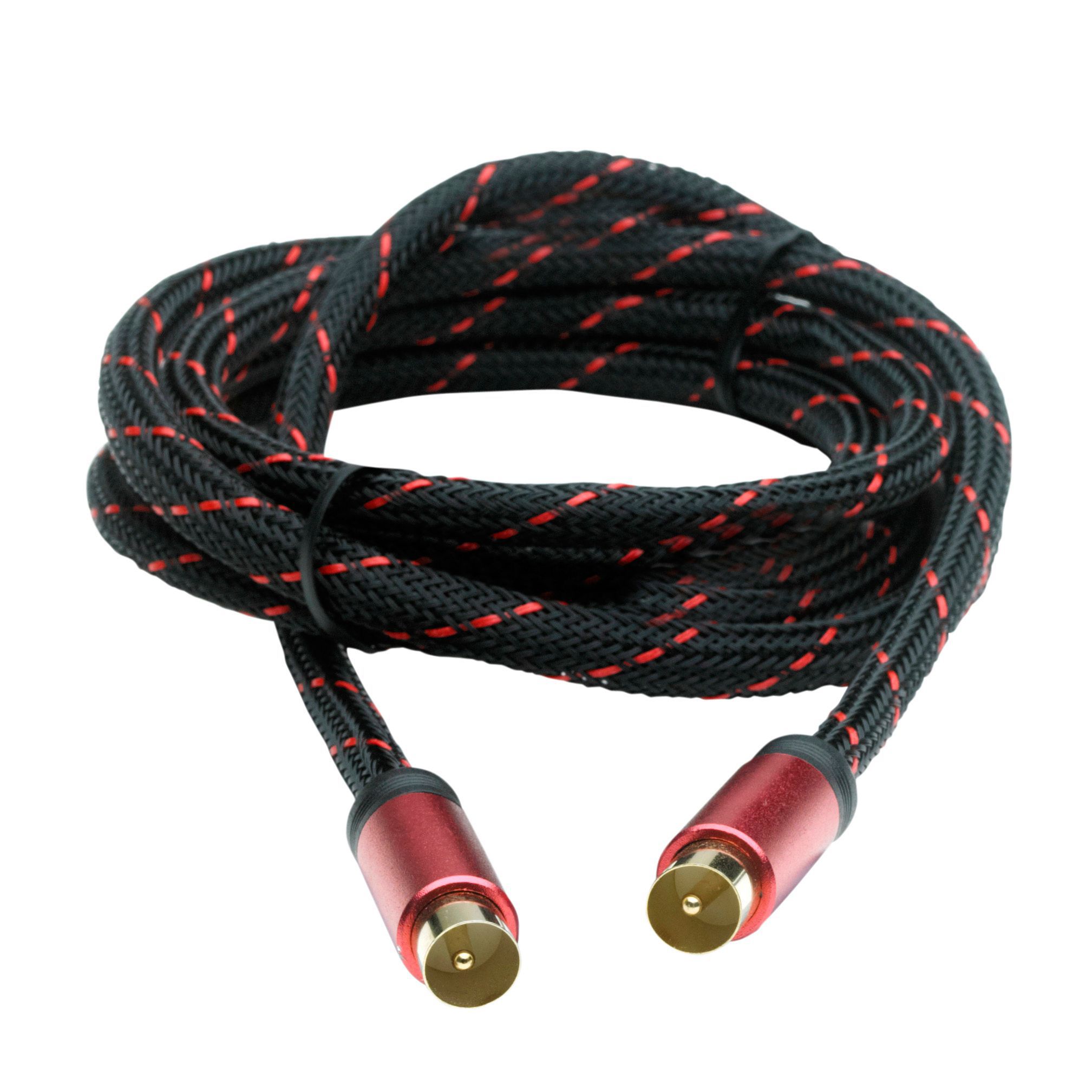 Smartwares Aerial fly lead Black & red 1.5 m | Departments | DIY at B&Q
