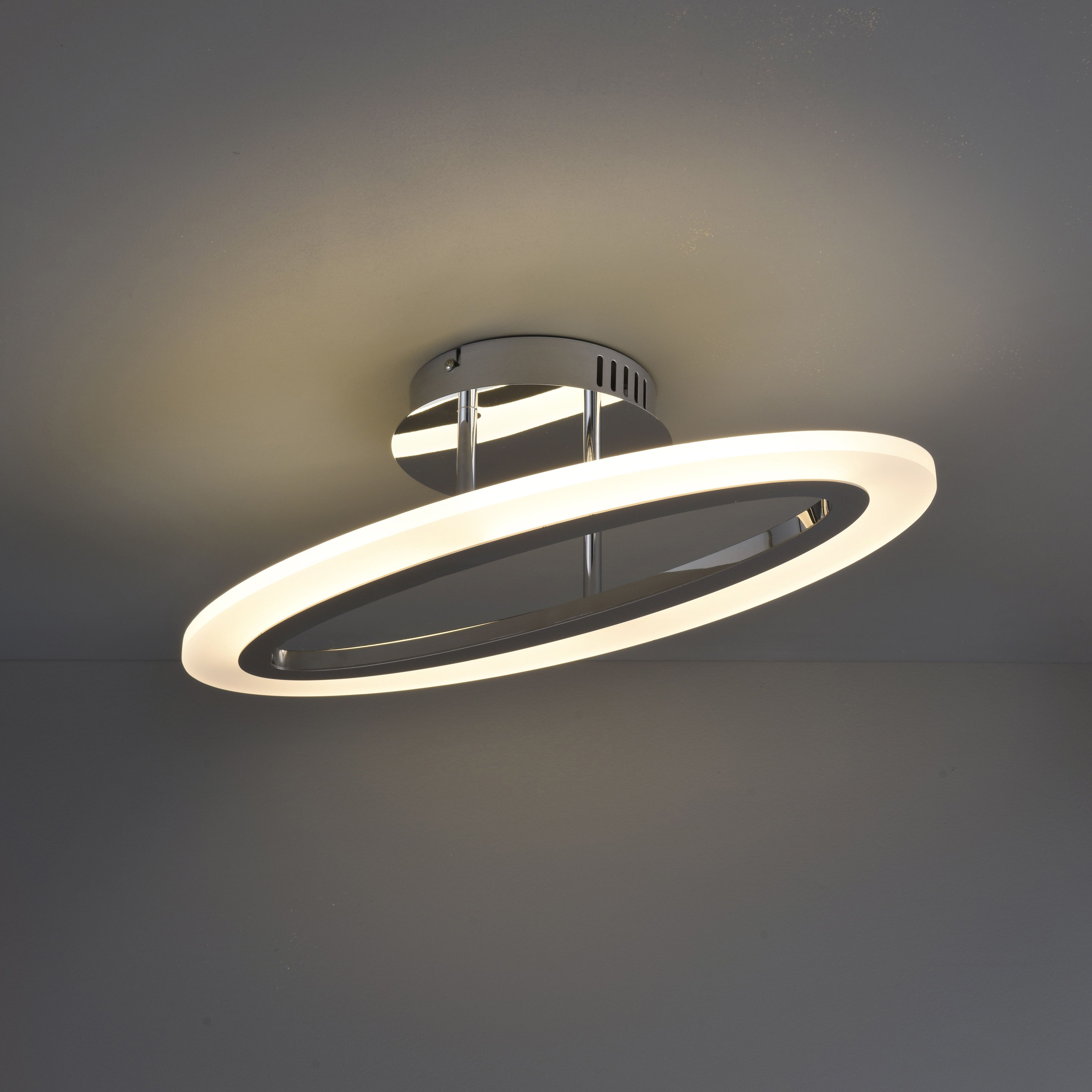Izarra Brushed Chrome effect Ceiling light | Departments | DIY at B&Q