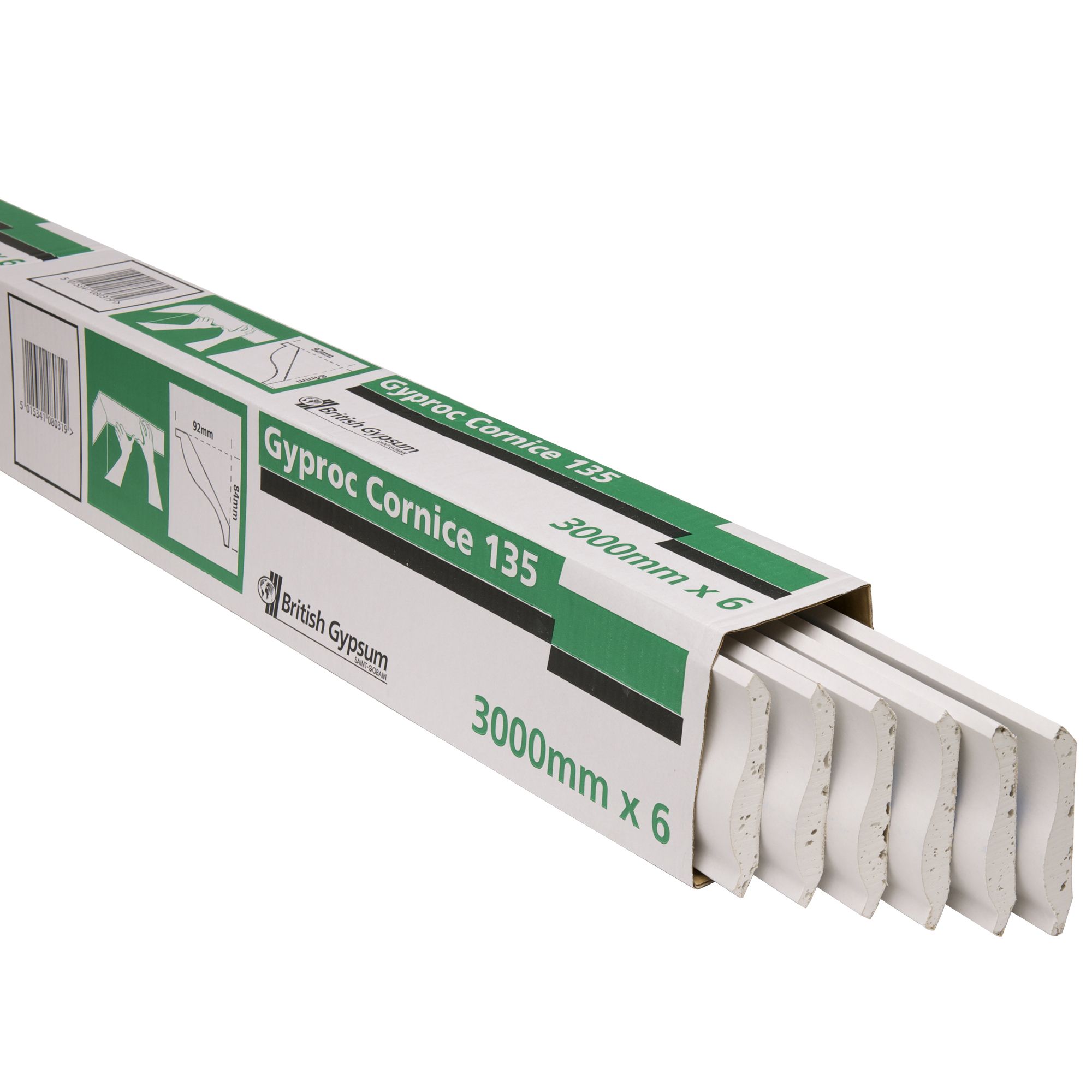 Gyproc Plaster Coving (L)3m, Pack of 6 | Departments | TradePoint