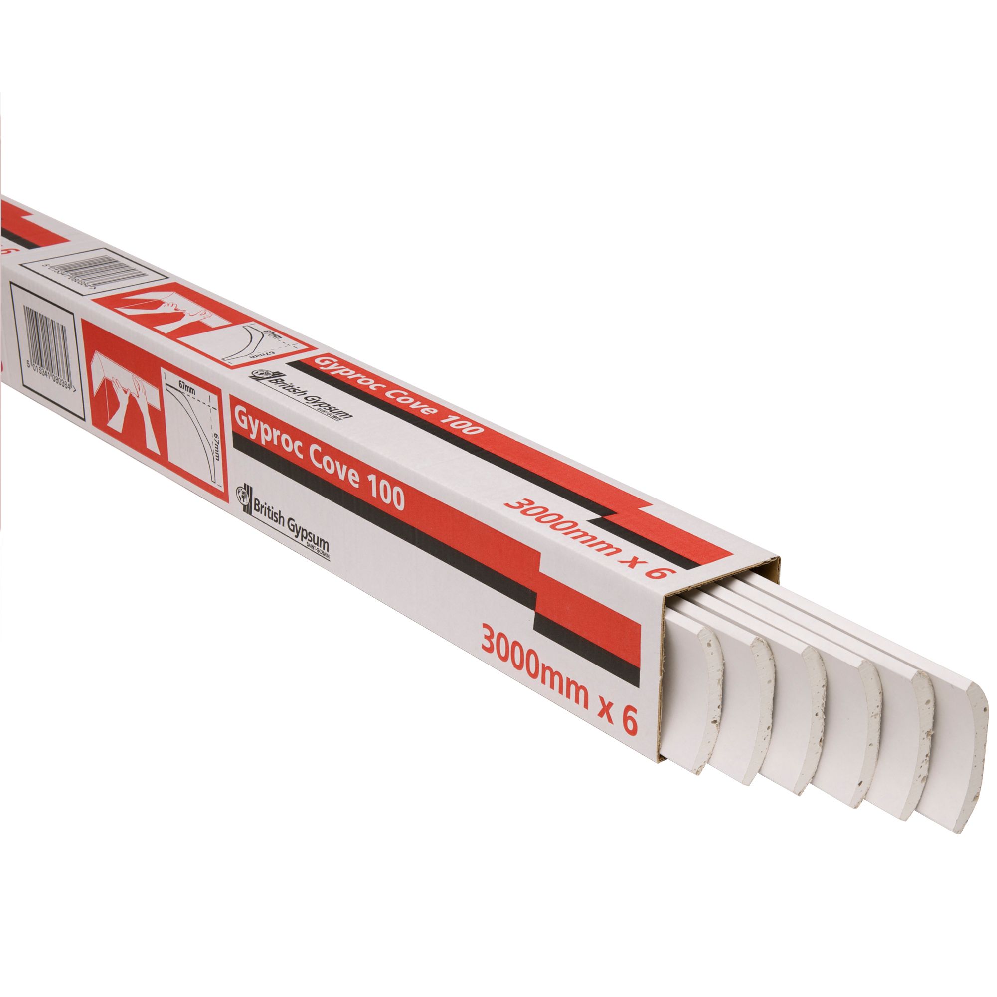 Gyproc Traditional C profile Paper faced plaster Coving (L)3m (T)22mm ...