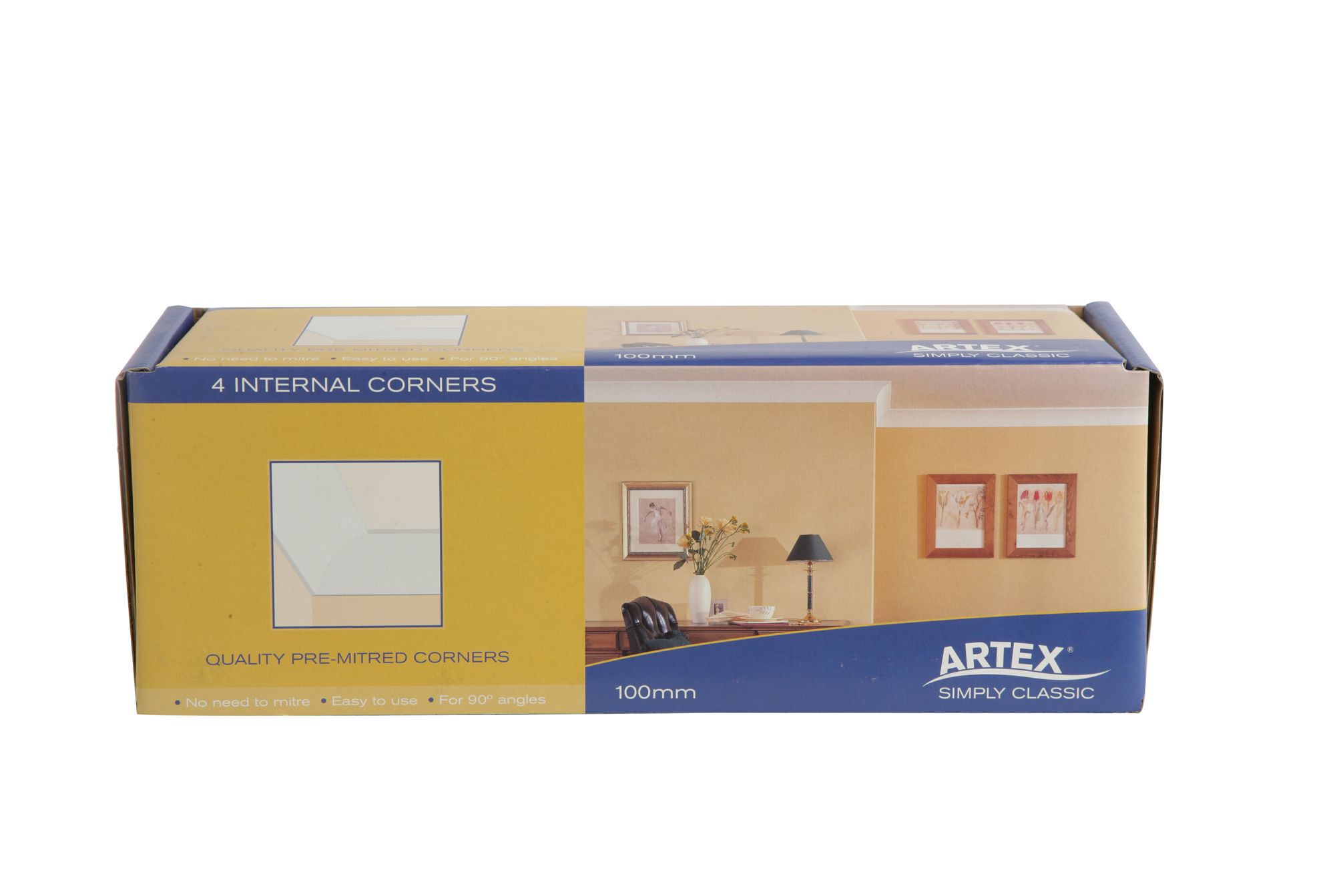 Artex Easifix Classic C-shaped Paper faced plaster Internal Coving ...