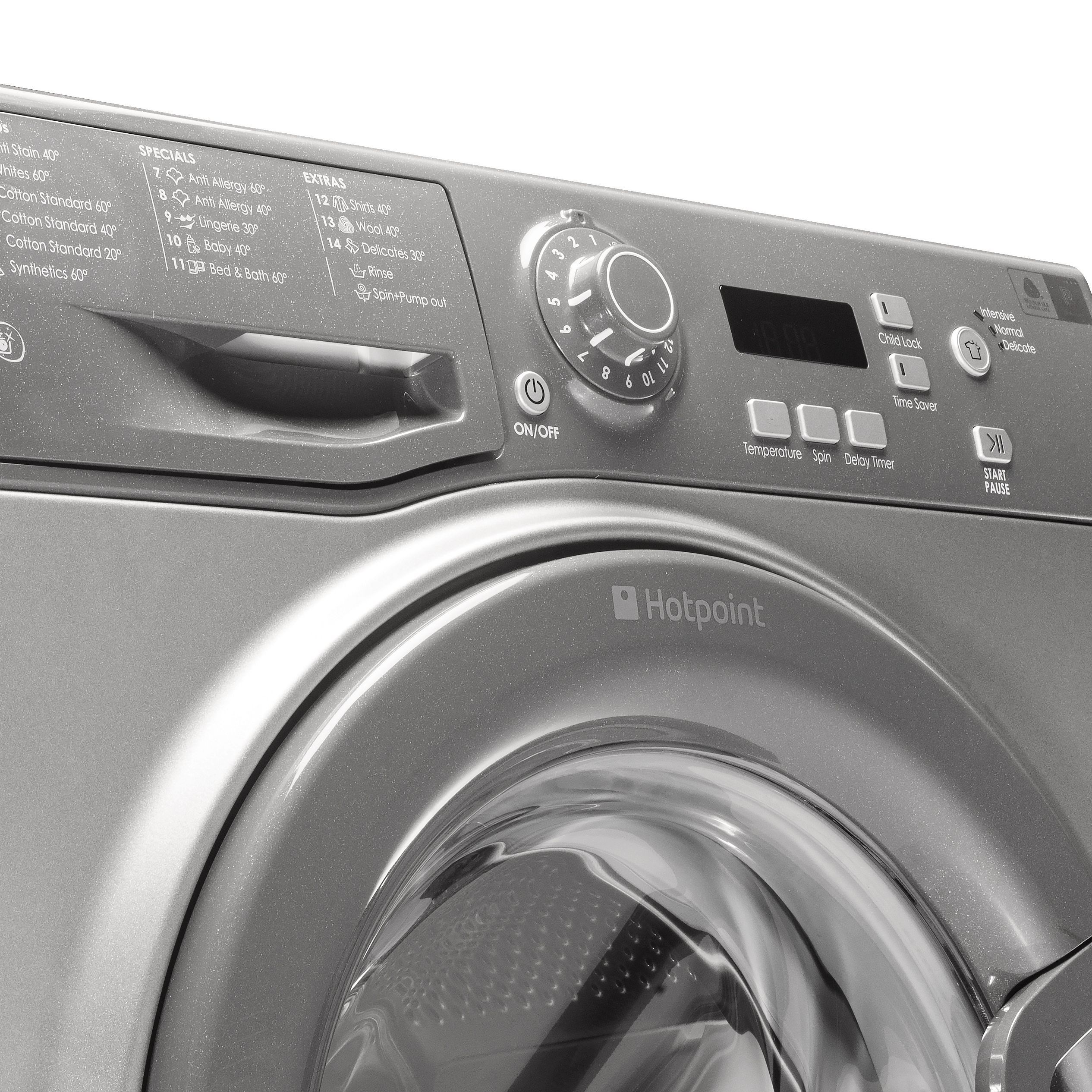 Hotpoint WMAQF641GUK Graphite Freestanding Washing machine ...