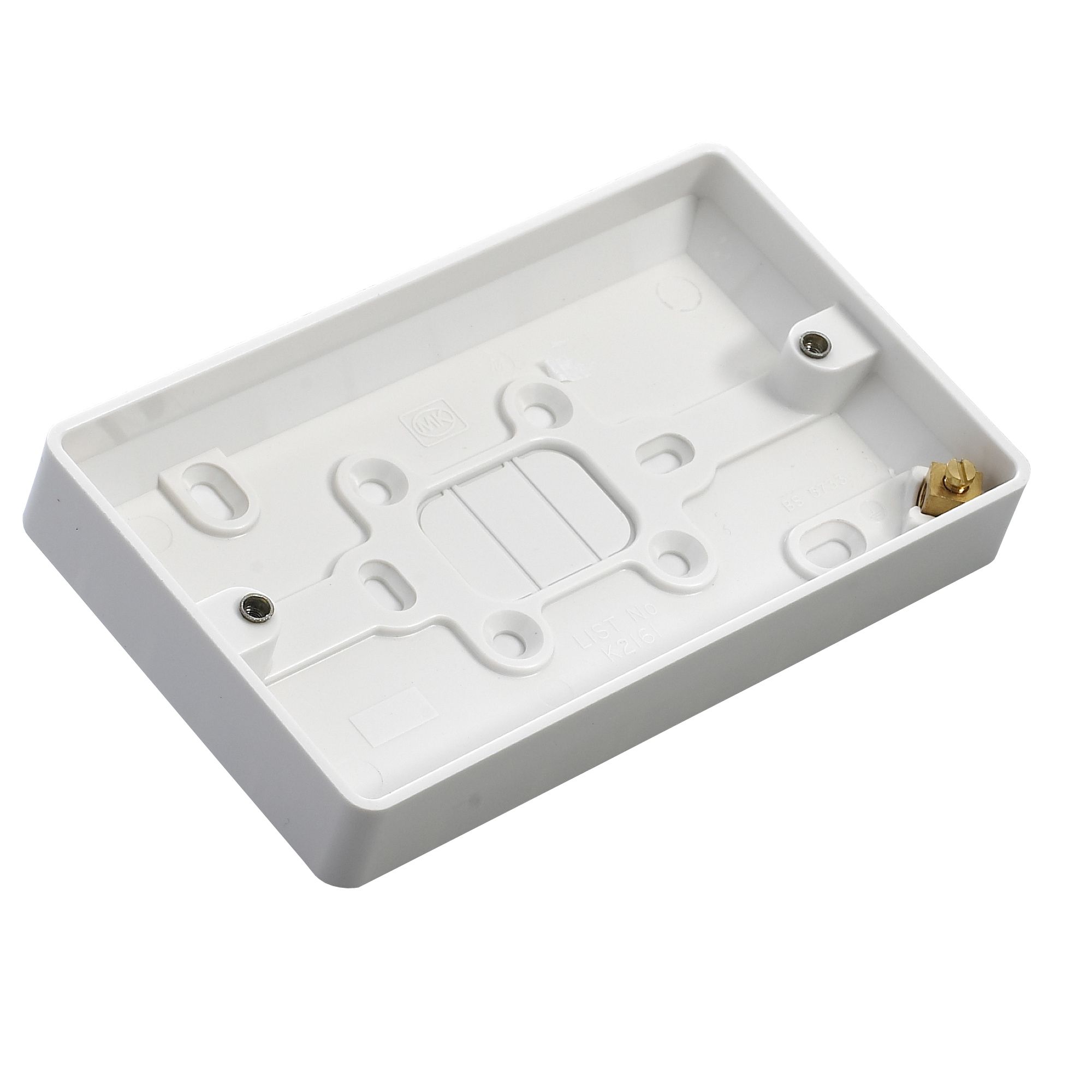 MK 16mm Double Pattress box | Departments | DIY at B&Q