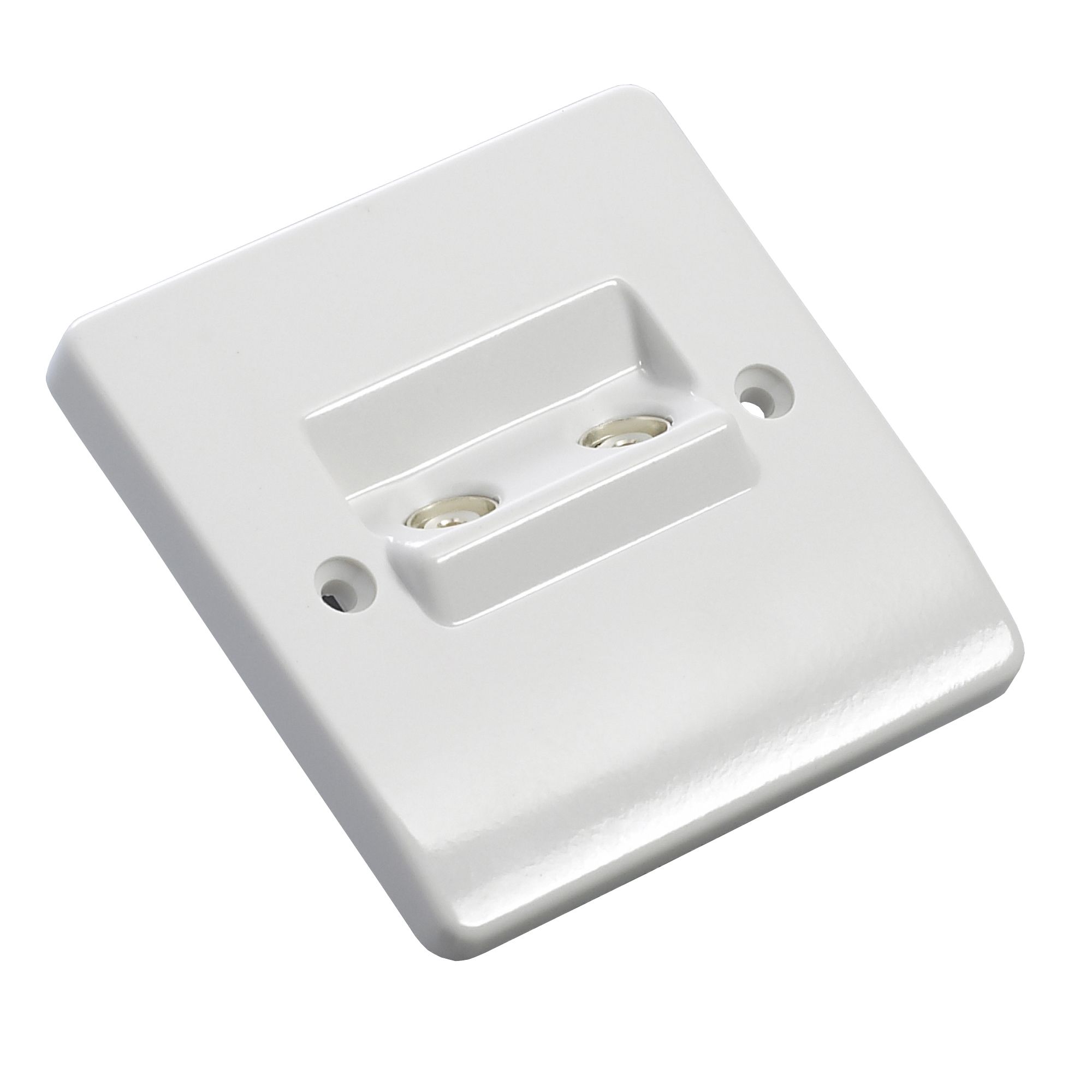MK Gloss white Double Coaxial socket | Departments | DIY at B&Q