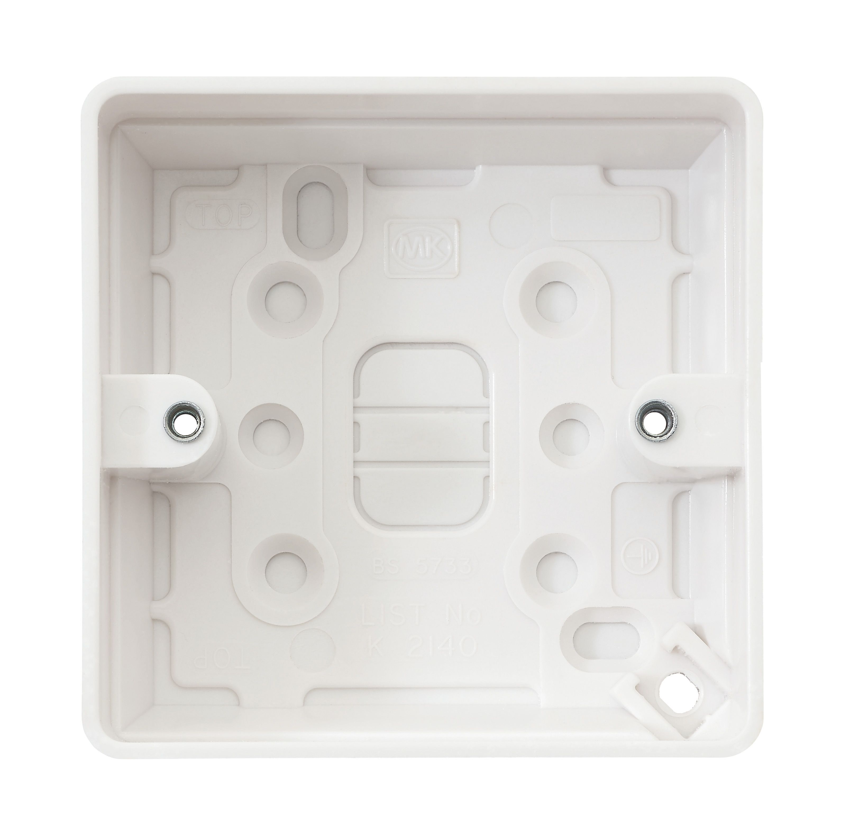MK Plastic 30mm Single Pattress box, Pack of 5 | Departments | DIY at B&Q