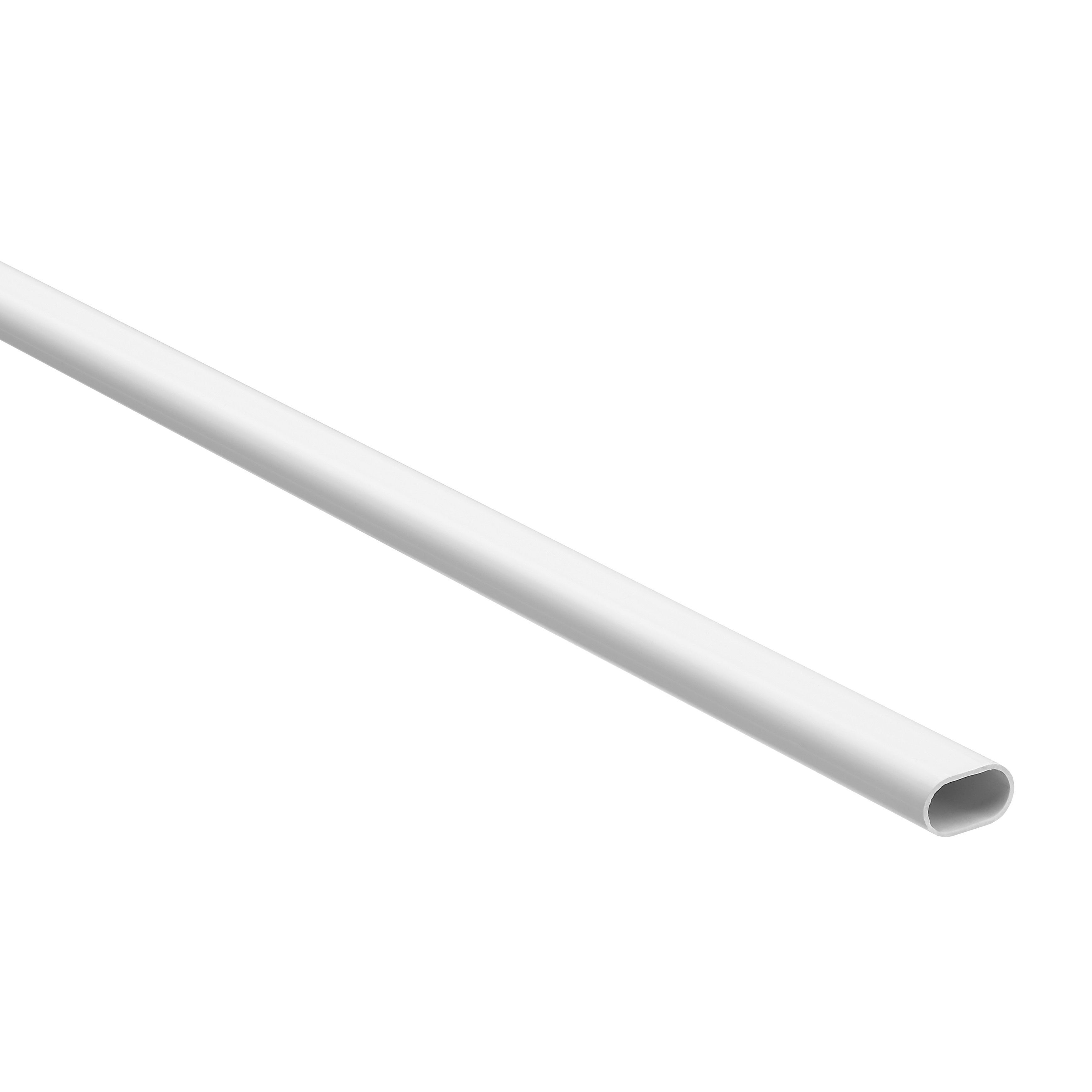 MK 16mm x 3m White Oval Trunking | Departments | DIY at B&Q