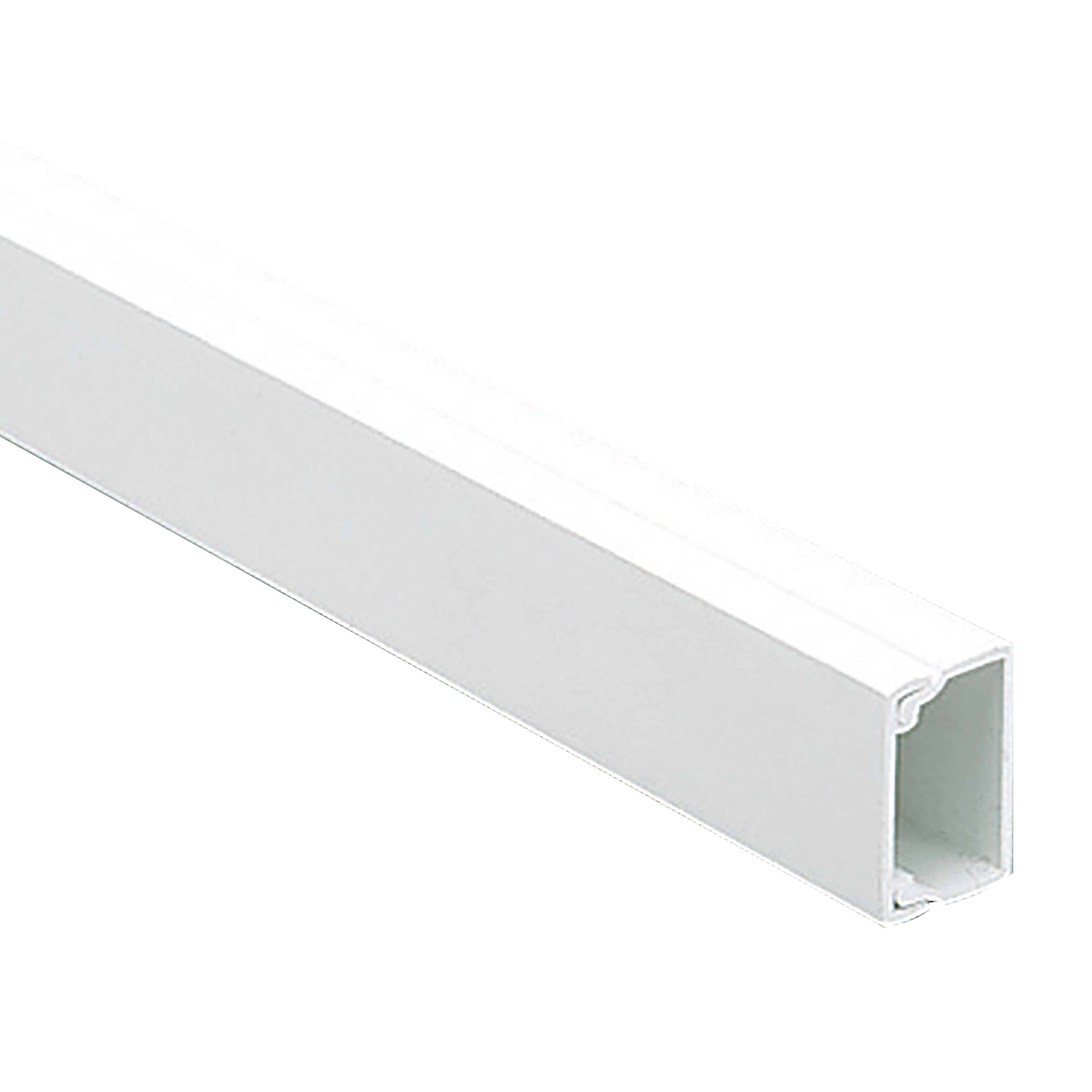 MK White 40mm Square Mini trunking, (L)3m | Departments | DIY at B&Q