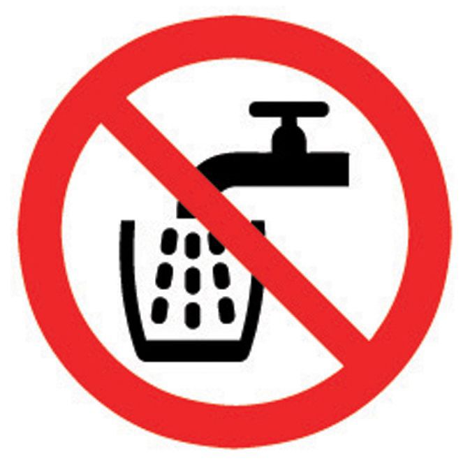 Not drinking water Self-adhesive labels, (H)100mm (W)100mm ...