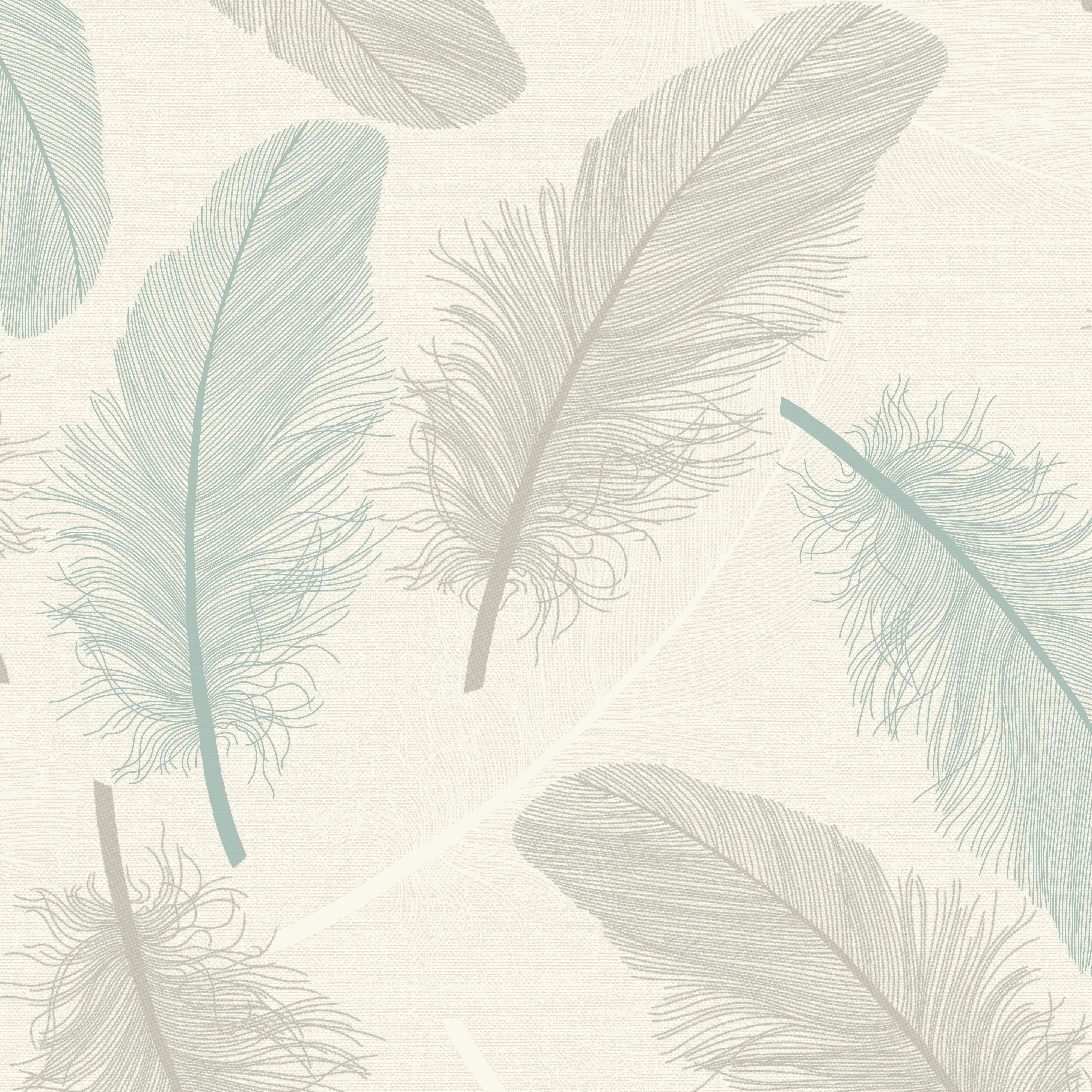 K2 Cream & teal Maisey Textured Wallpaper | Departments | DIY at B&Q
