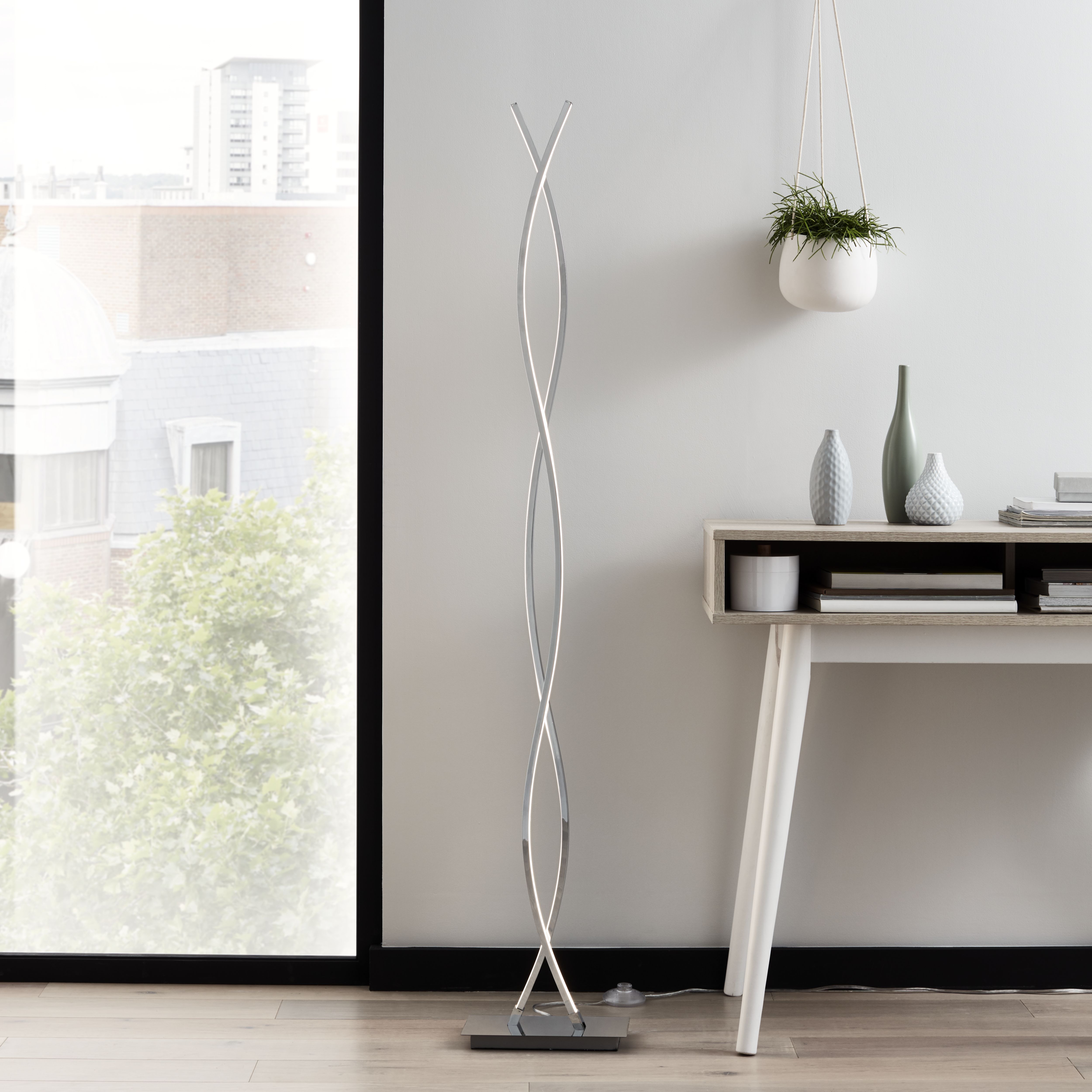 GoodHome Alani Chrome effect LED Floor light | Departments | DIY at B&Q