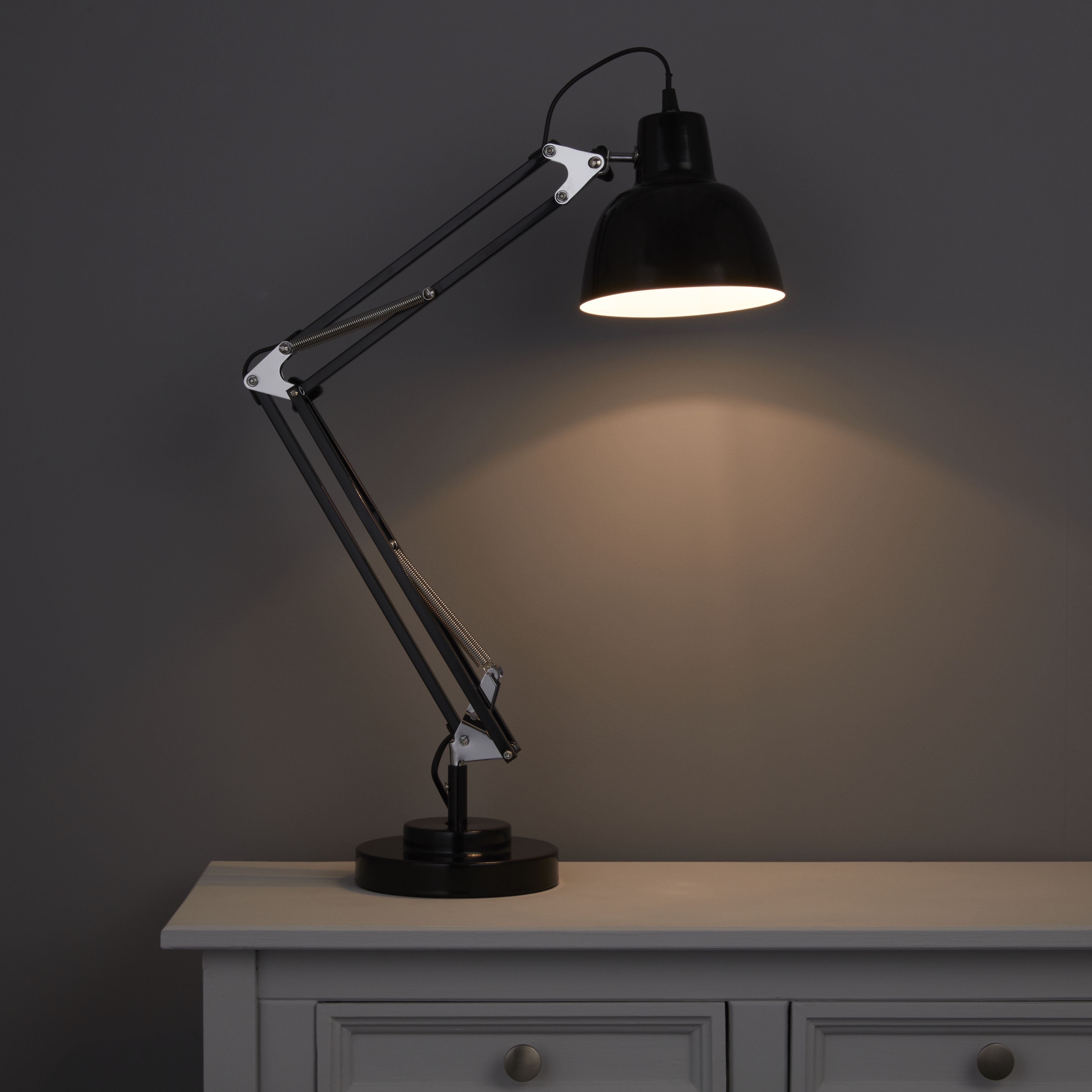 GoodHome Ginaz Black Table light | Departments | DIY at B&Q