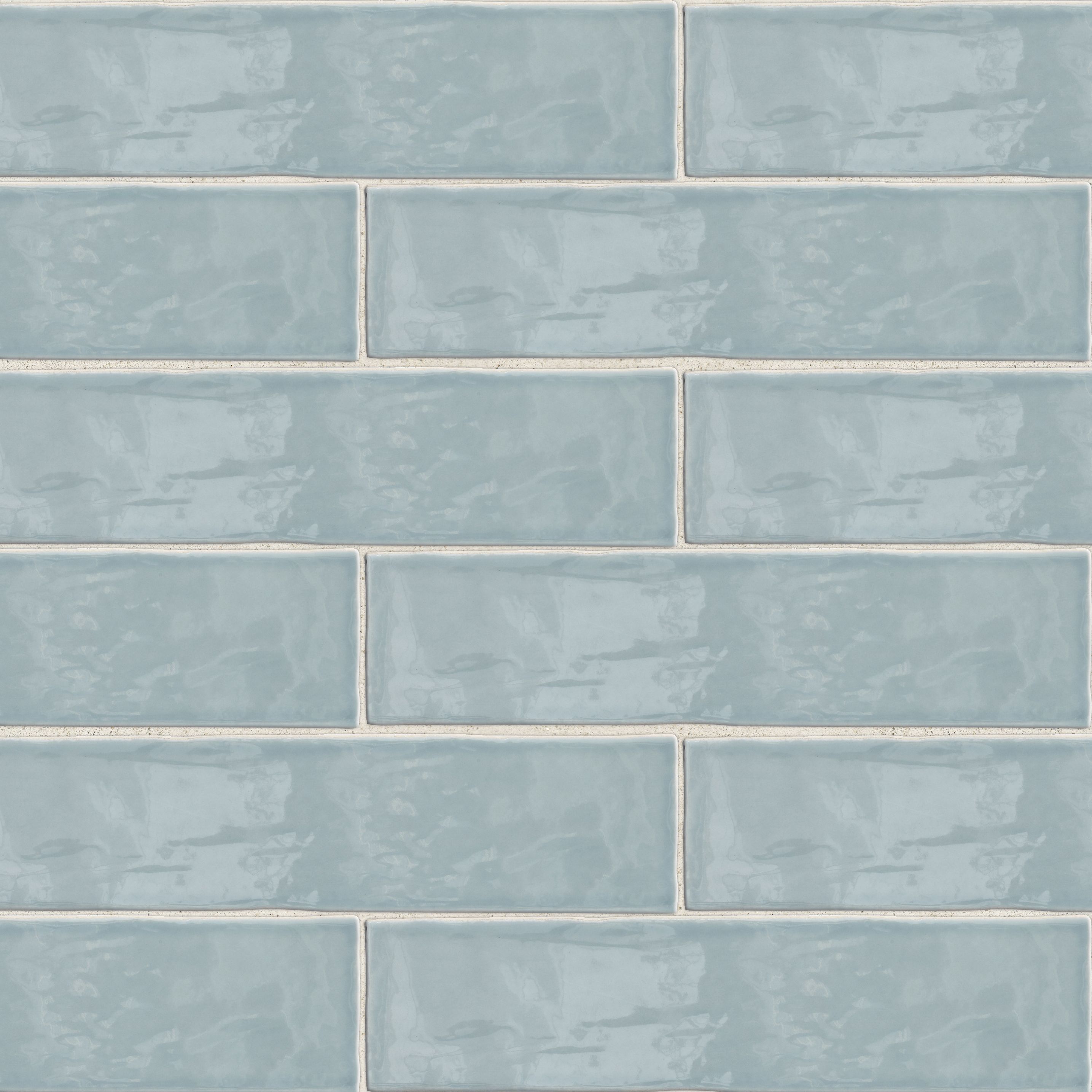 Padstow Sky blue Gloss Stone effect Ceramic Wall tile, Pack of 22, (L ...
