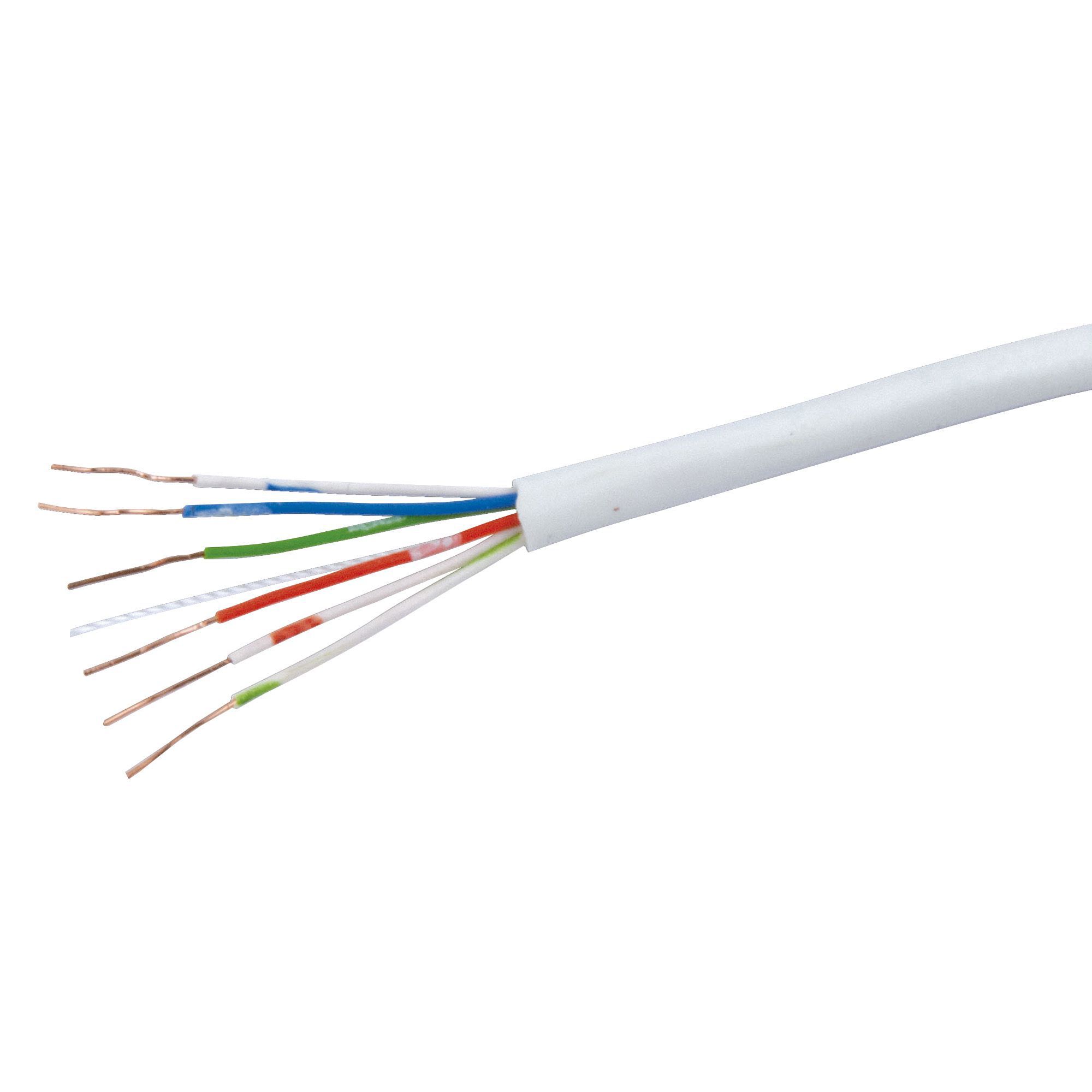 Tristar White 4 core Telephone cable, 25m | Departments | DIY at B&Q