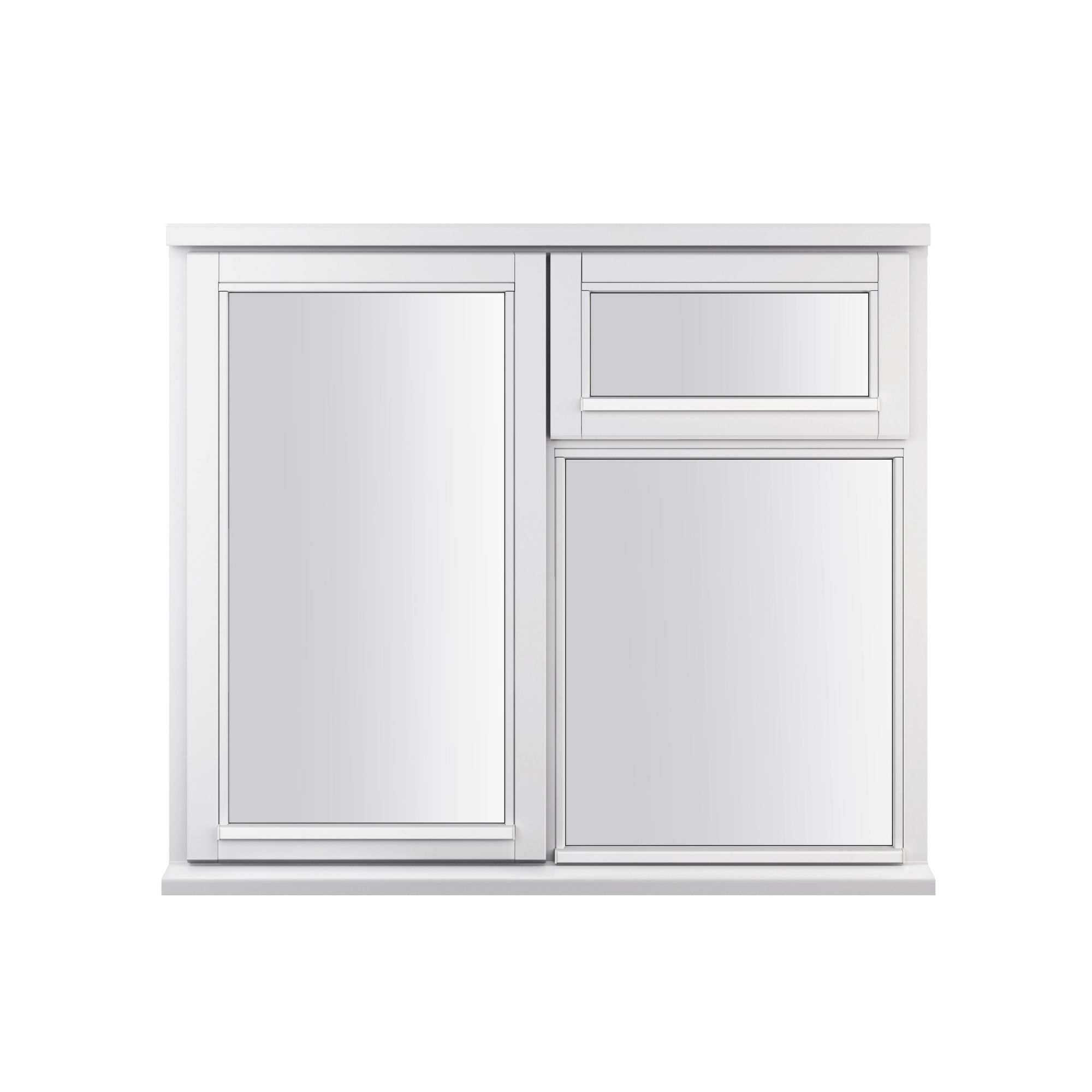 Double glazed Timber LH Side Hung & Top Hung Casement window (H)1195mm ...