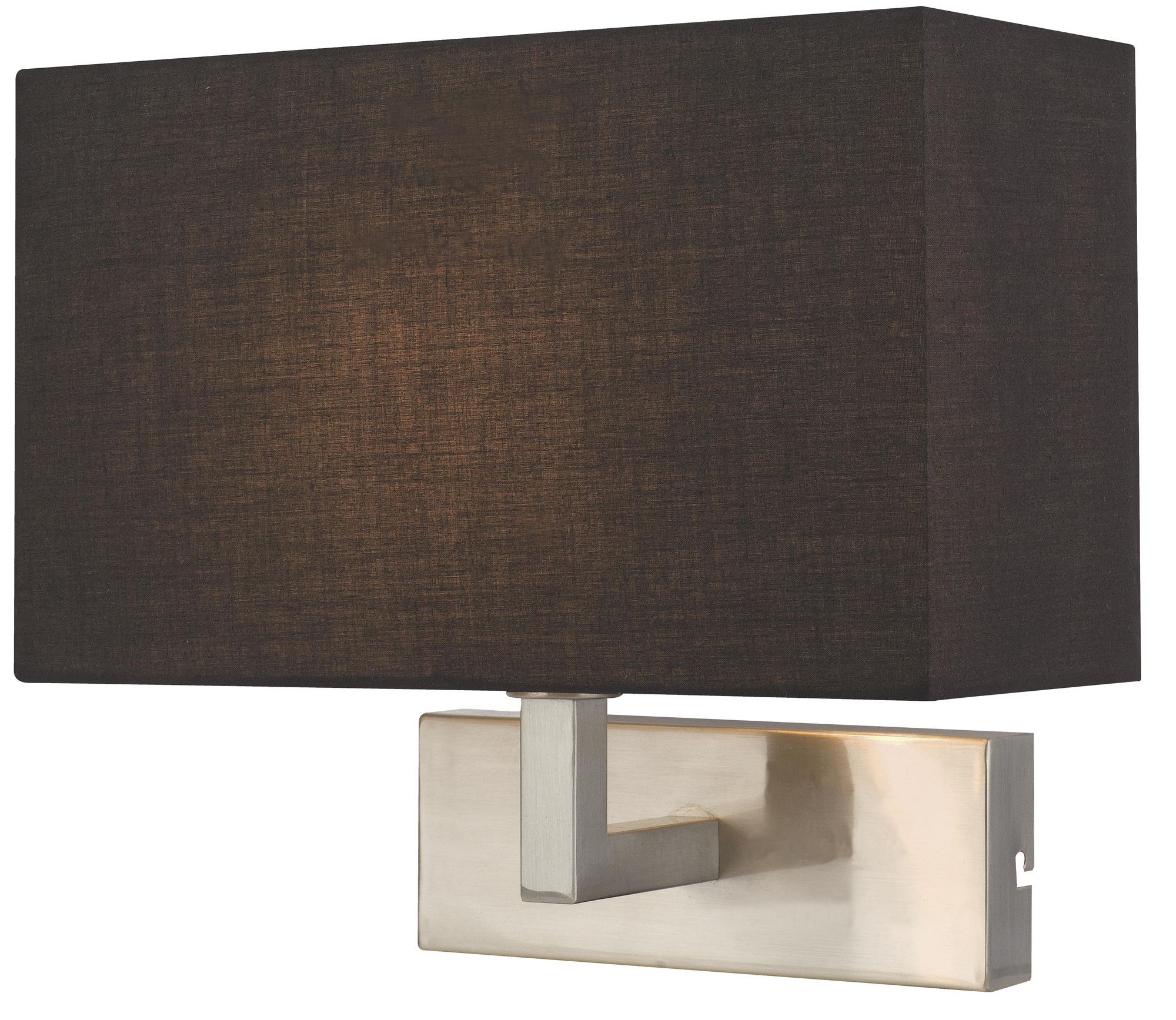 Wollstone Fabric shade Black Wall light | Departments | DIY at B&Q