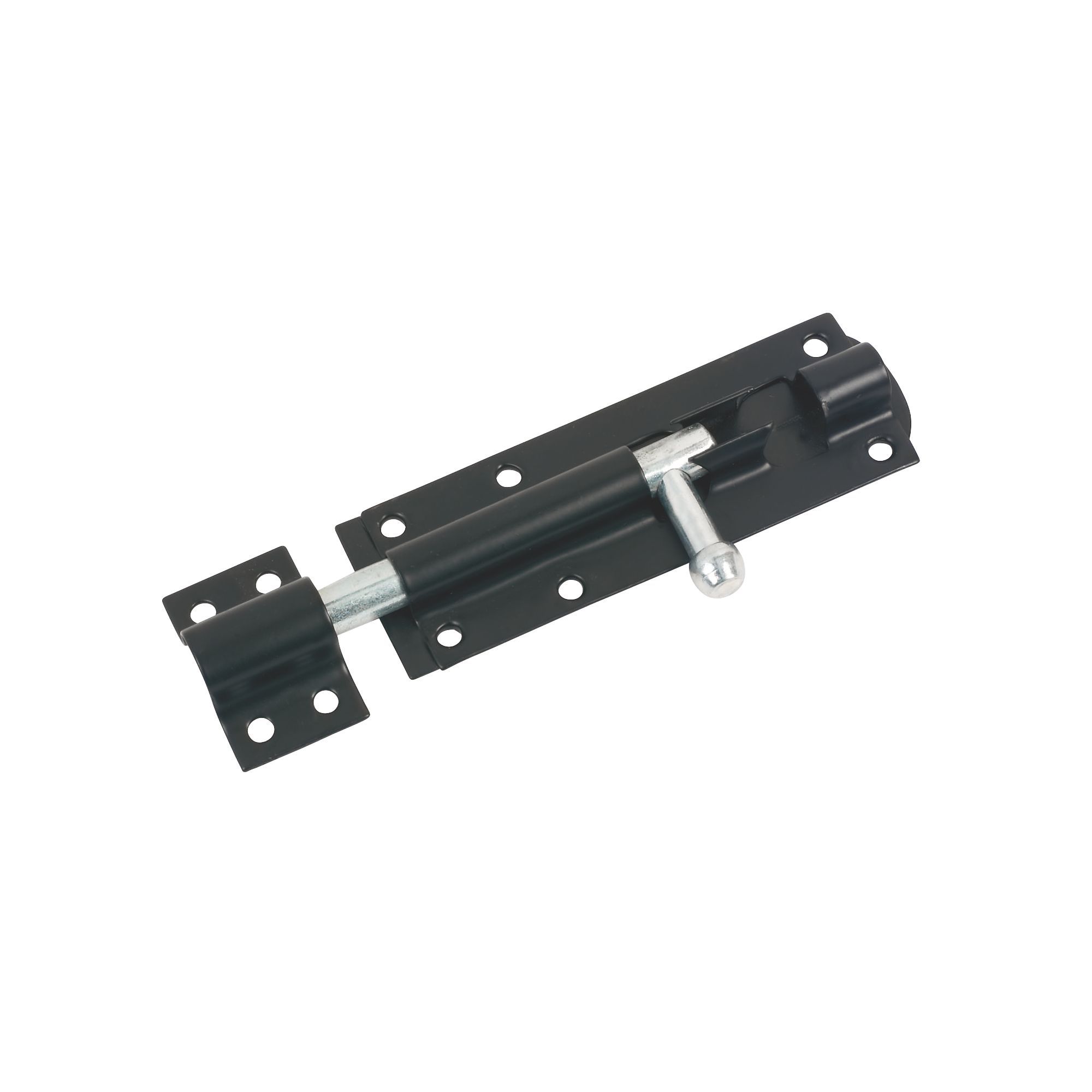 Black Barrel Steel Gate bolt, (L)102mm | Departments | DIY at B&Q