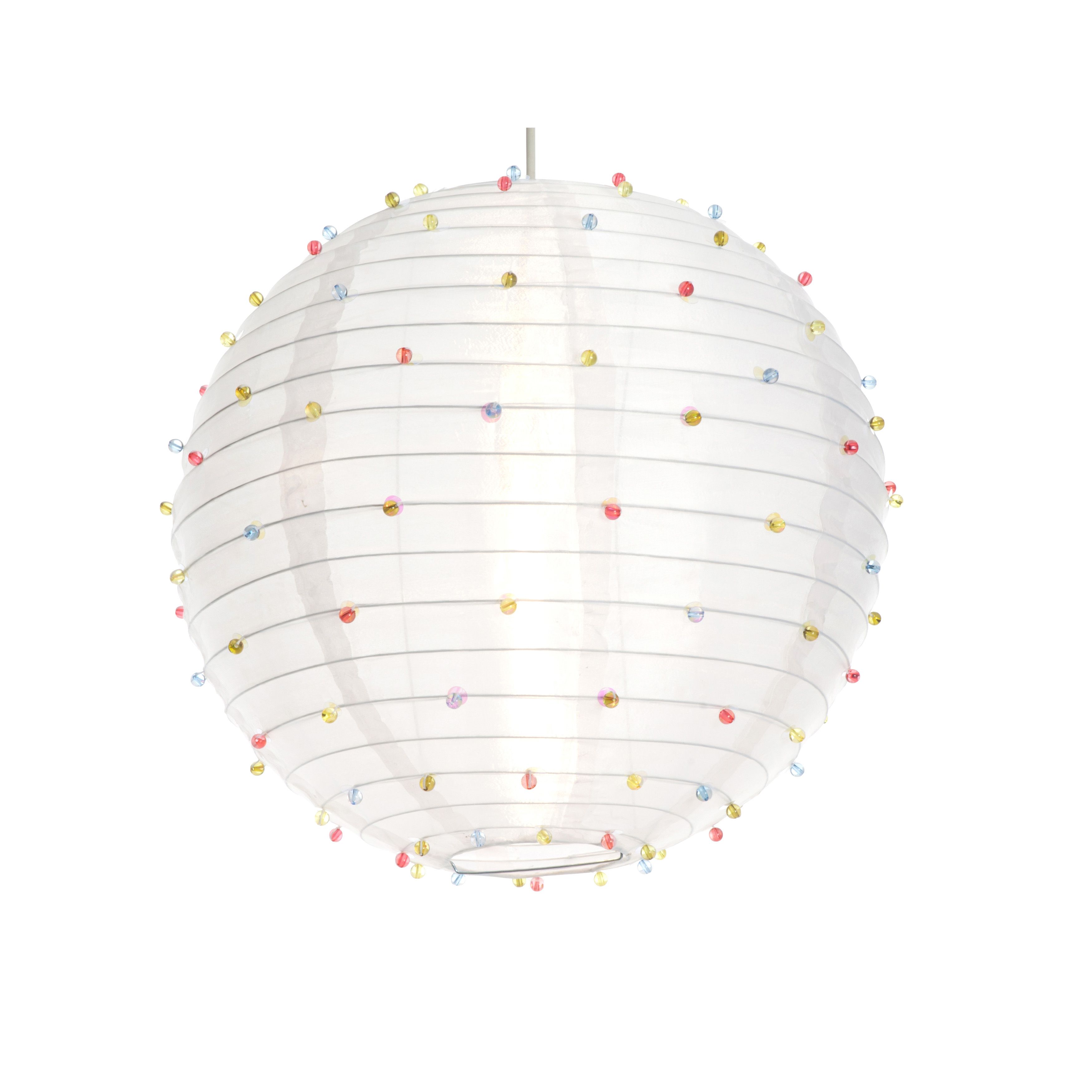 Colours White Beaded Light shade (D)405mm | Departments | DIY at B&Q