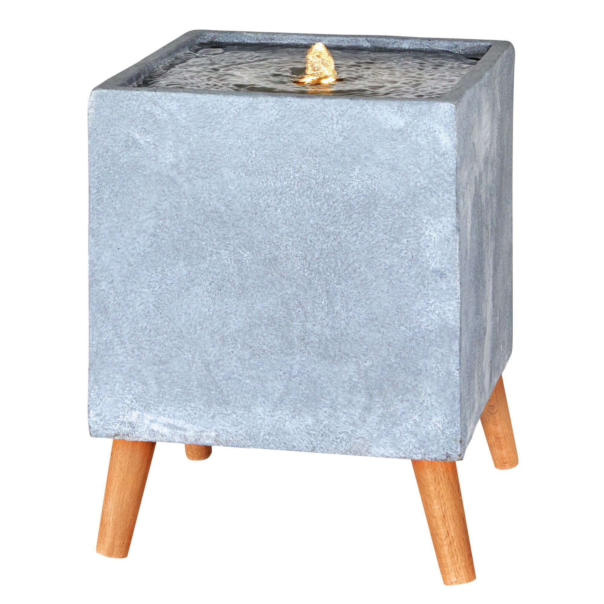 Outdoor Living UK Contemporary square Water feature | Departments | DIY ...