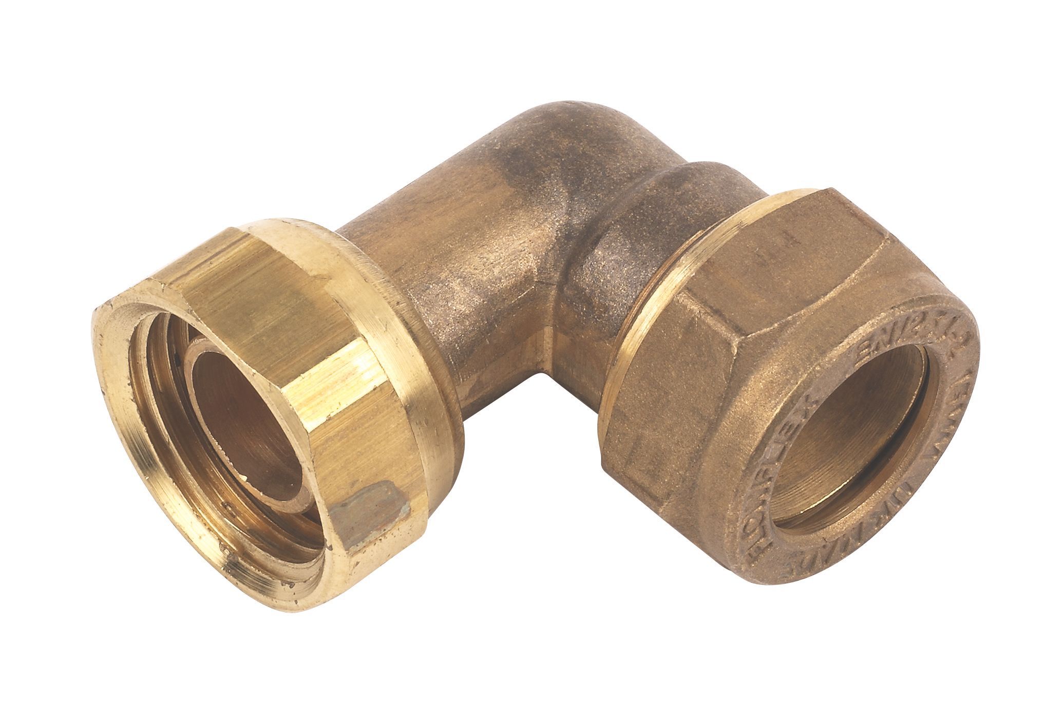 Plumbsure Compression Bent Tap Connector (Dia)15mm | Departments | DIY ...