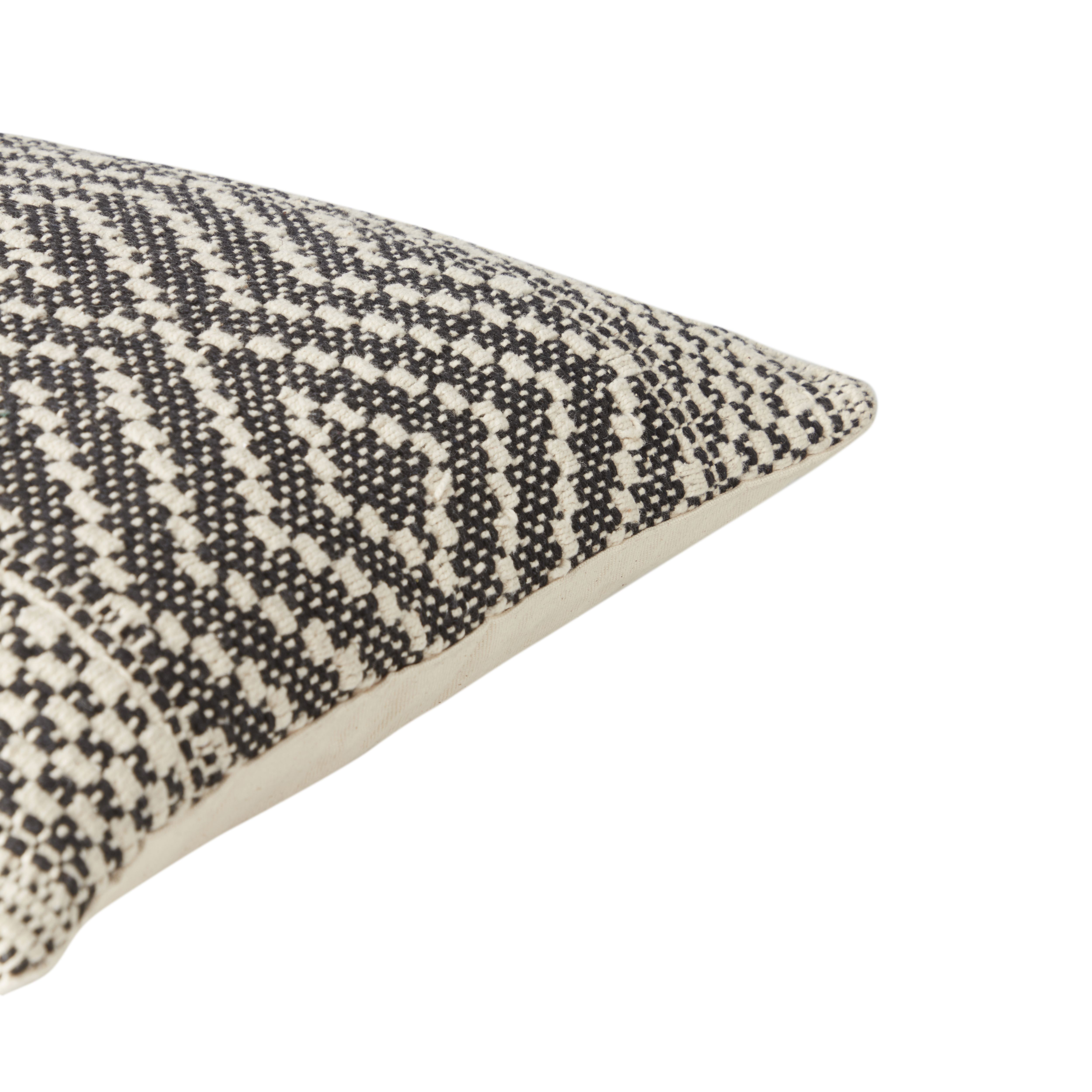 Woven diamond Black & natural Cushion | Departments | DIY at B&Q
