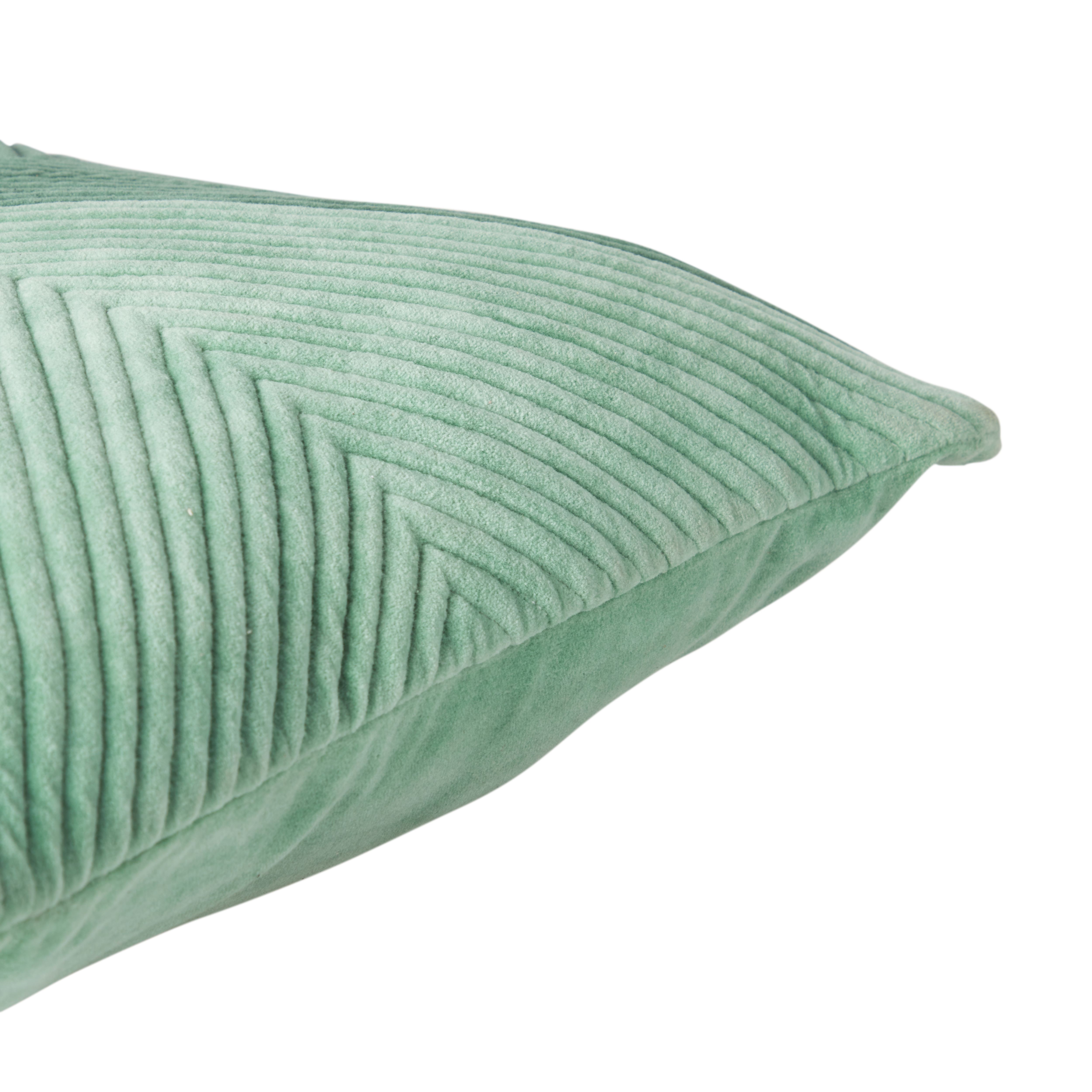 Triangle quilted Green Cushion | Departments | DIY at B&Q