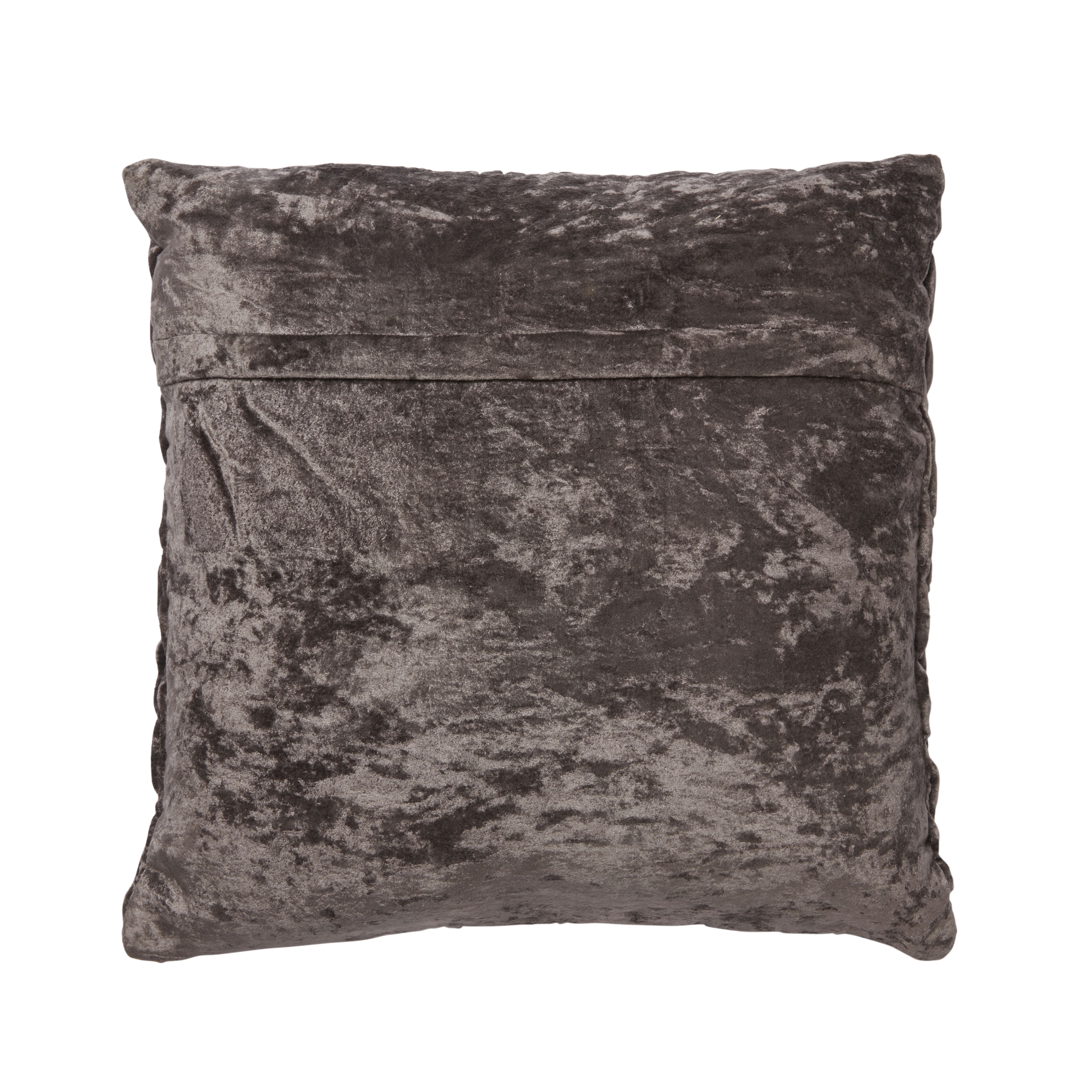 Pleated Charcoal Cushion | Departments | DIY at B&Q