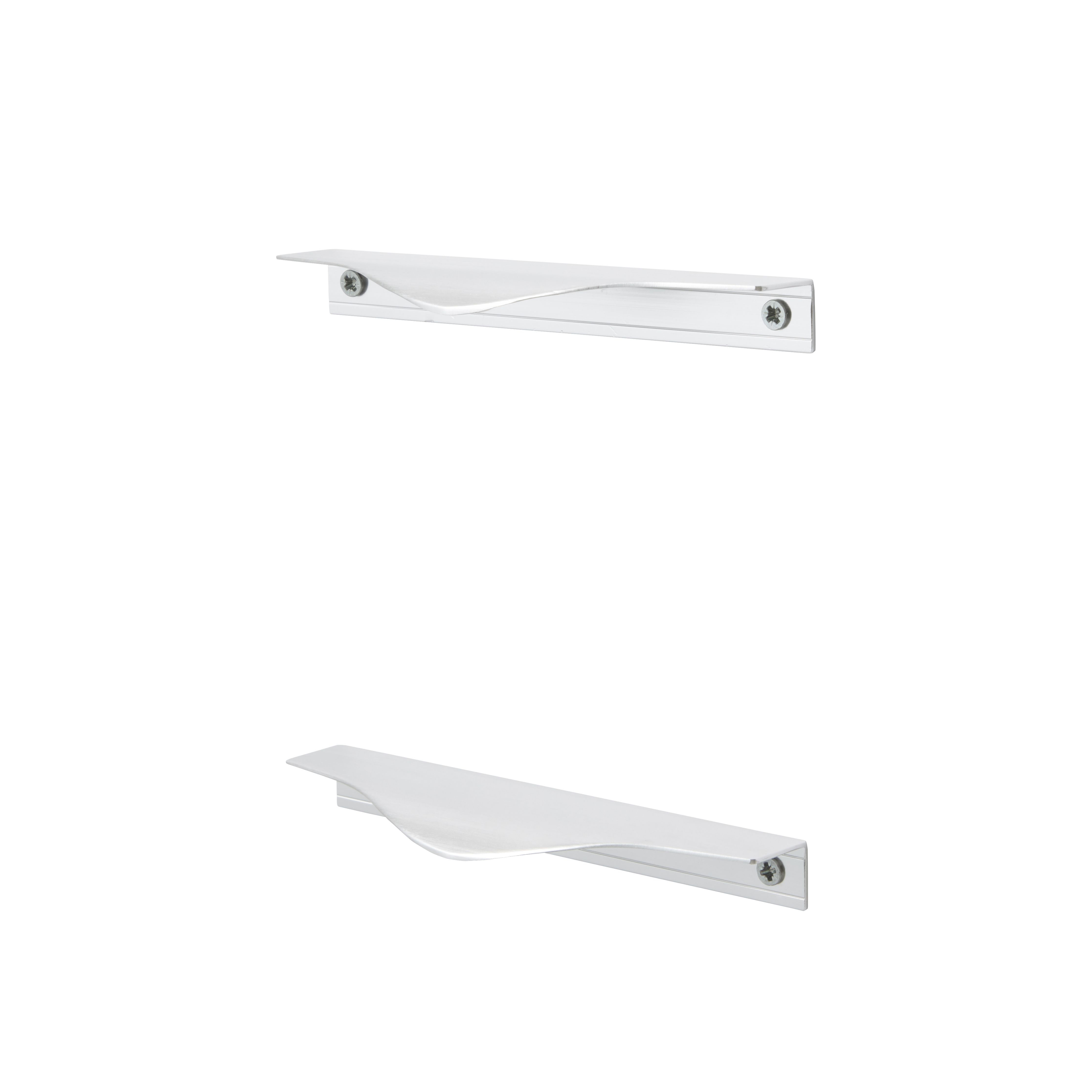 GoodHome Brushed Straight Pull handle (L)147mm, Pack of 2 | Departments ...