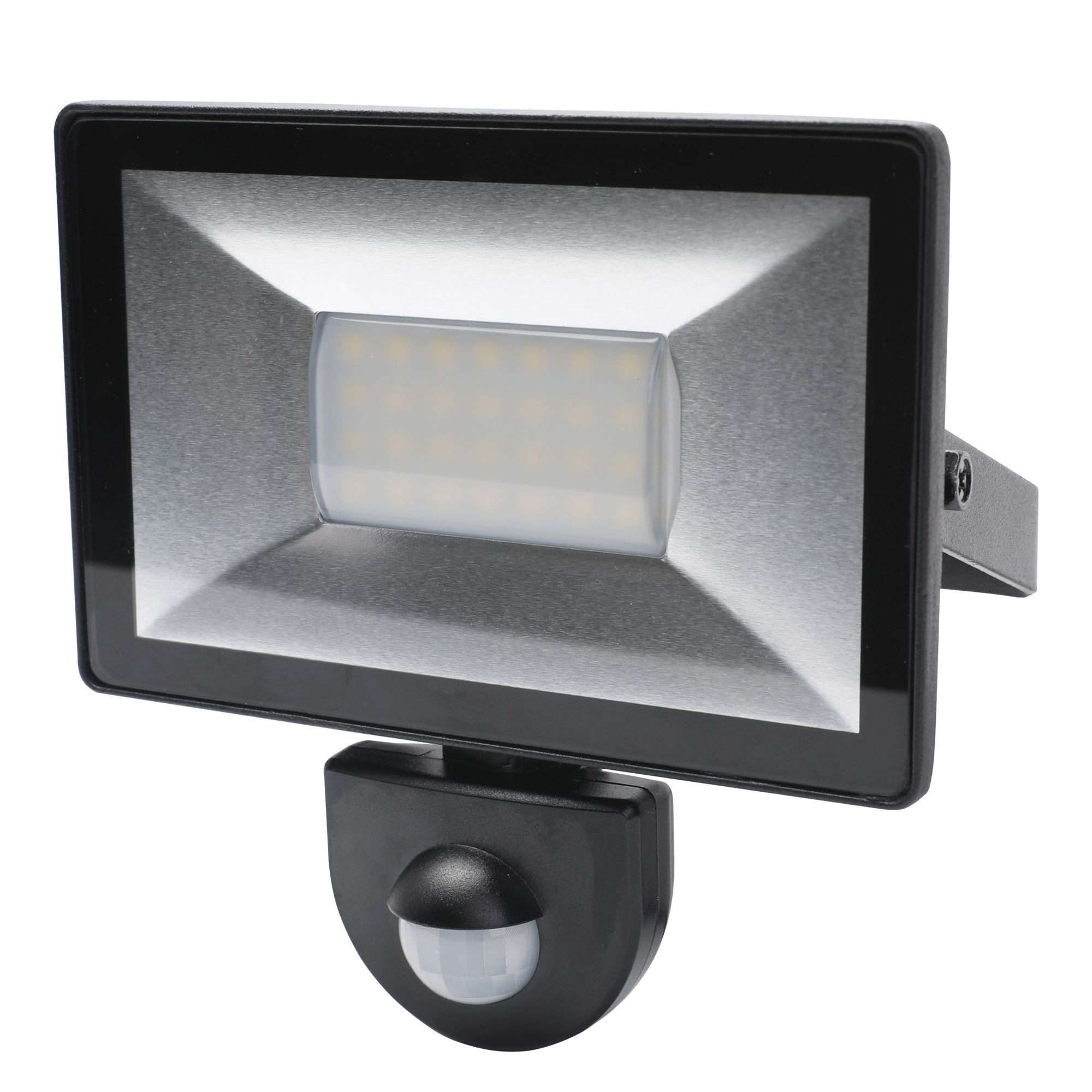 Blooma Weyburn Black Mains-powered Cool white External LED PIR Motion ...