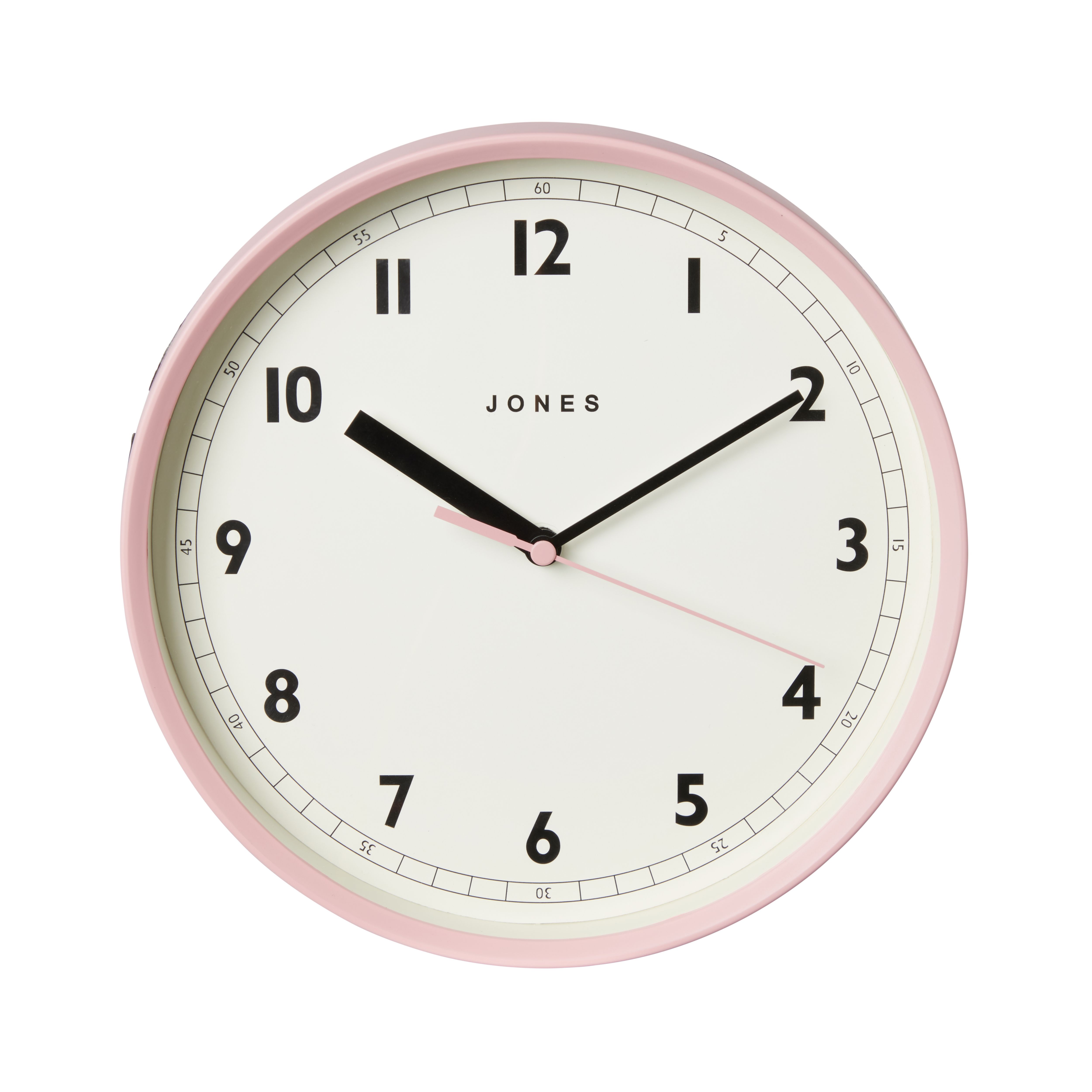 Jones Dime Contemporary Pink Quartz Clock | Departments | DIY at B&Q