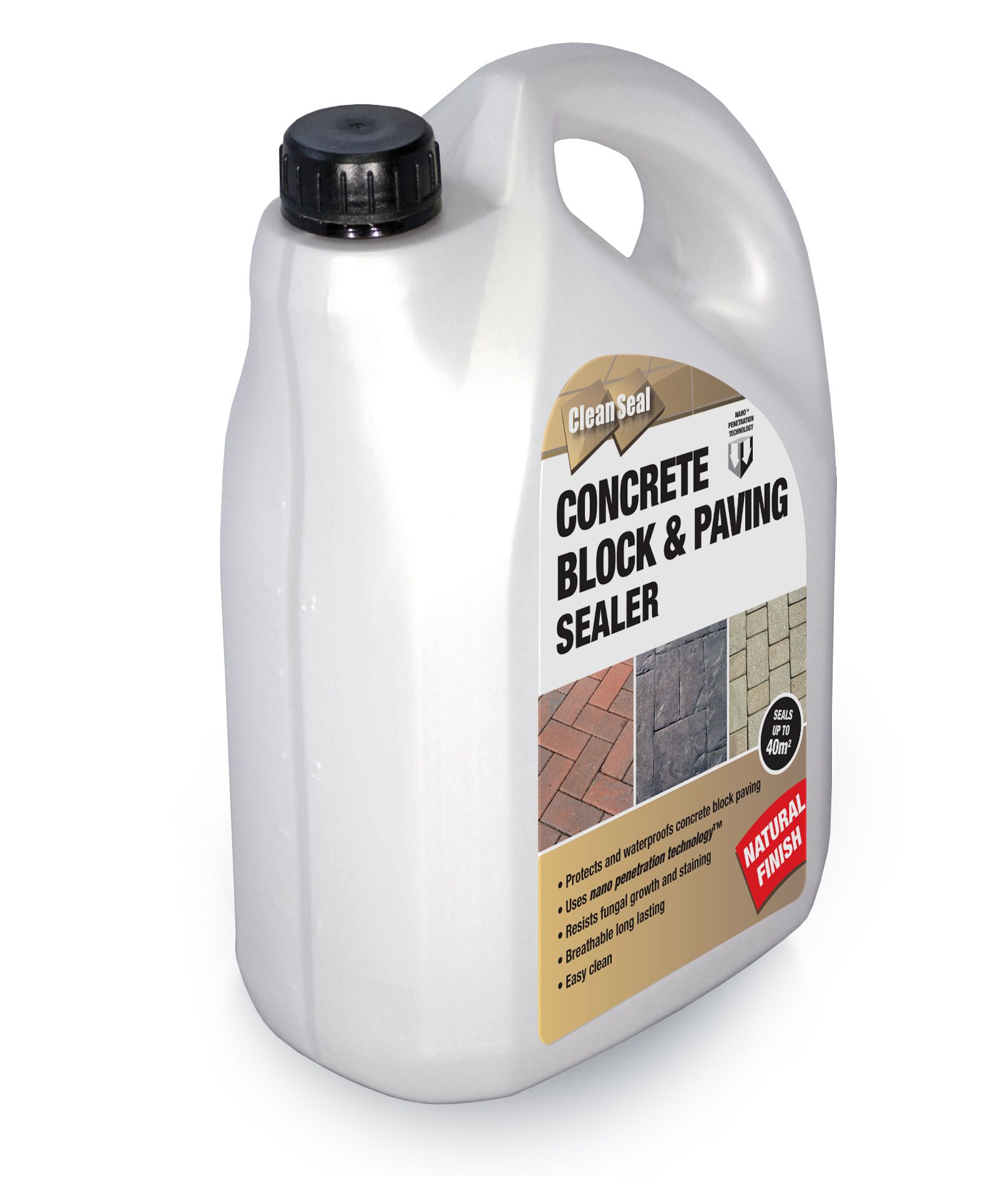 Clean Seal Colourless Concrete Block And Paving Sealer 4000ml Departments Diy At Bandq