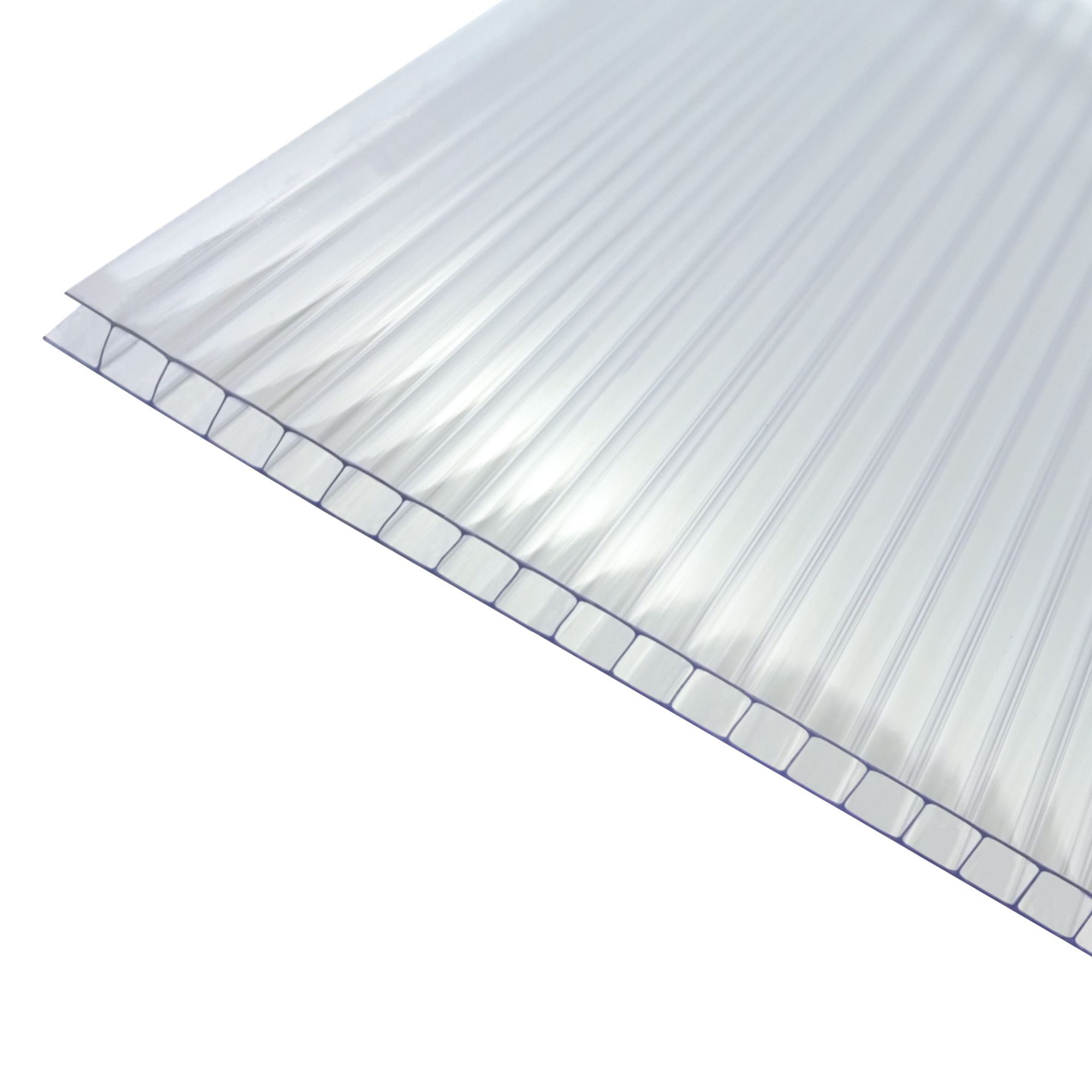 Axiome Clear Polycarbonate Twinwall Roofing sheet (L)2m (W)690mm (T)6mm ...