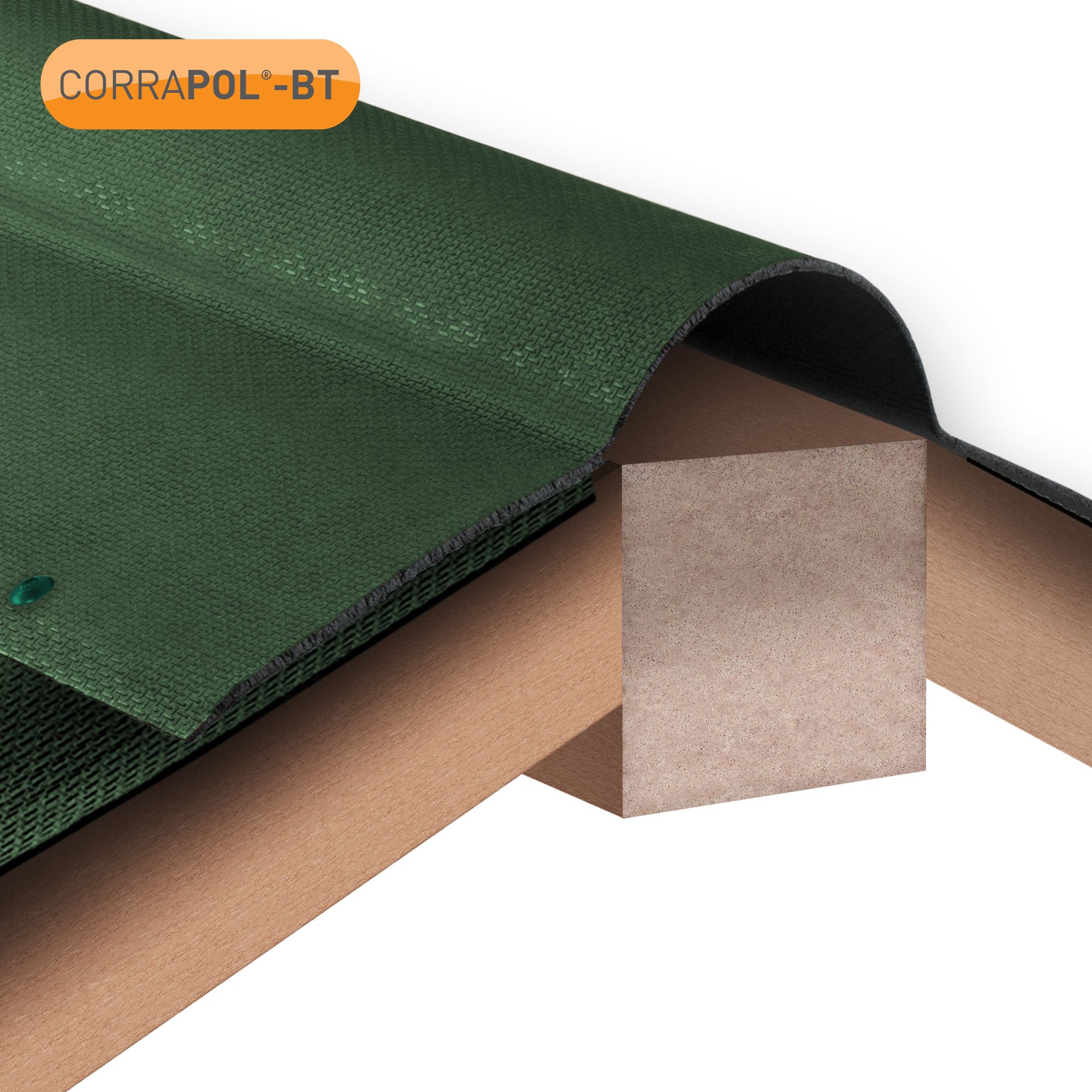 Green Bitumen Roof ridge capping 0.95m x 420mm | Departments | DIY at B&Q