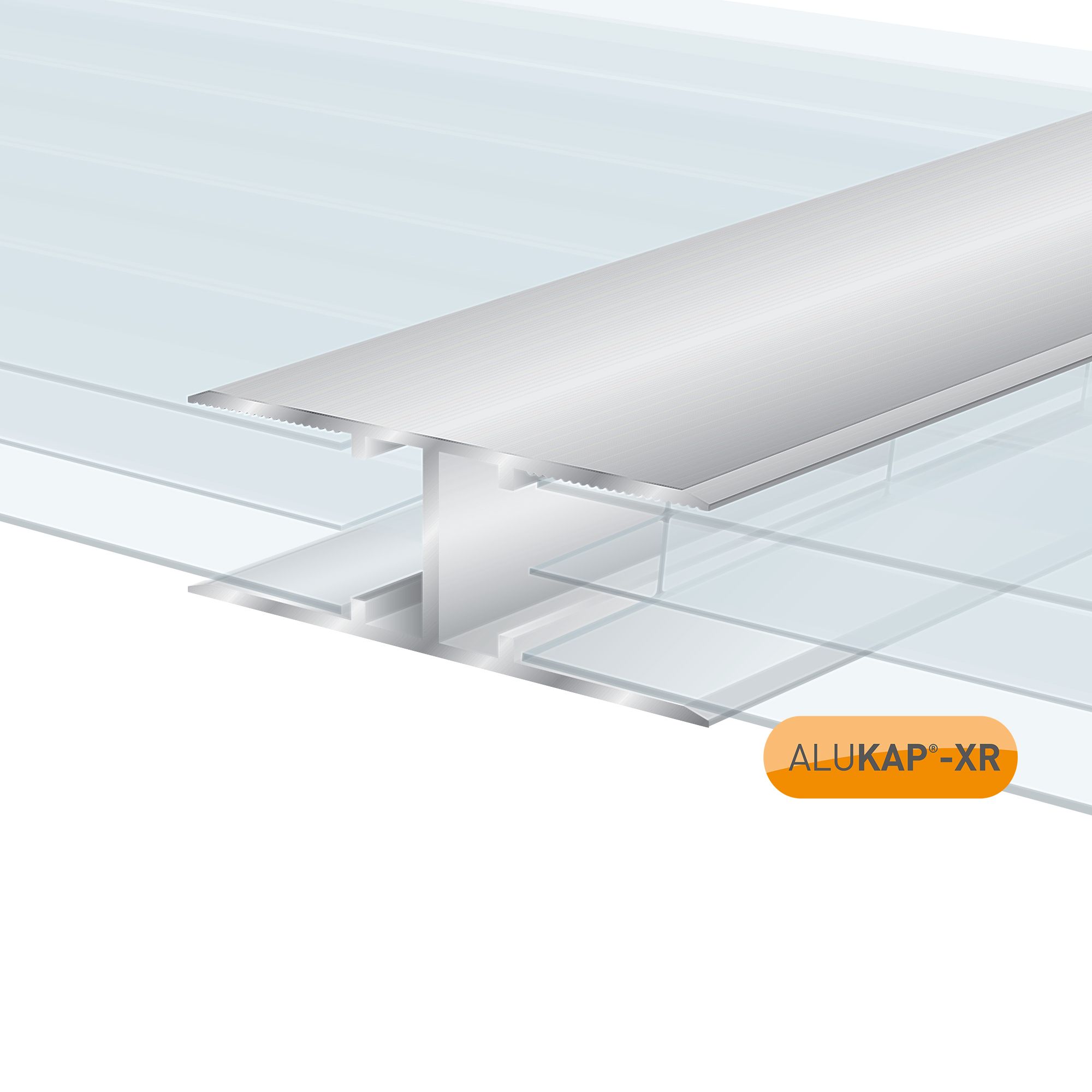 Silver Aluminium Axiome sheet glazing bar 4m x 25mm | Departments | DIY ...