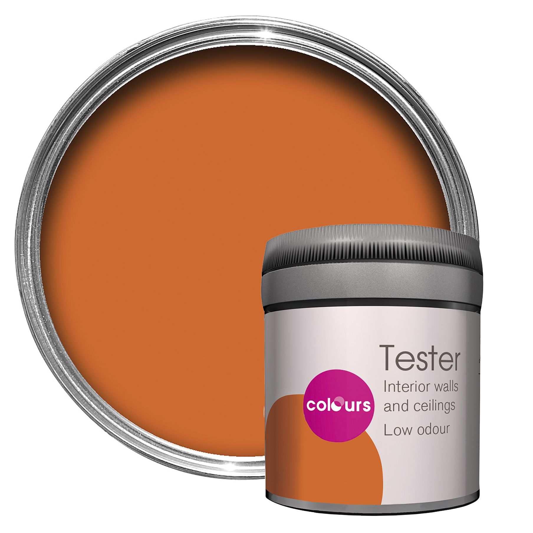 Colours Standard Orange Matt Emulsion paint 0.05L Tester pot ...
