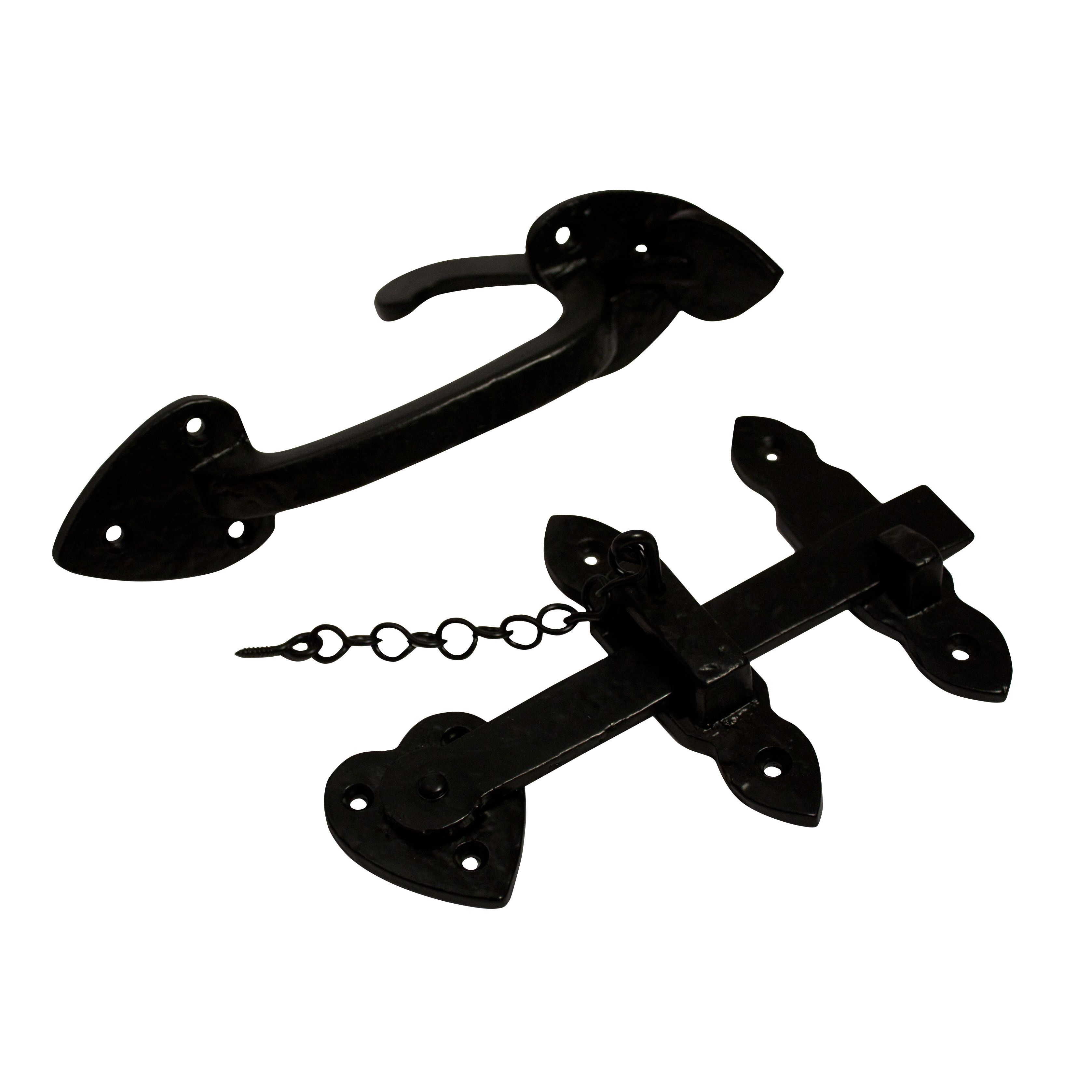 Blooma Antique effect Cast iron Gate latch, (L)47mm | Departments | DIY ...