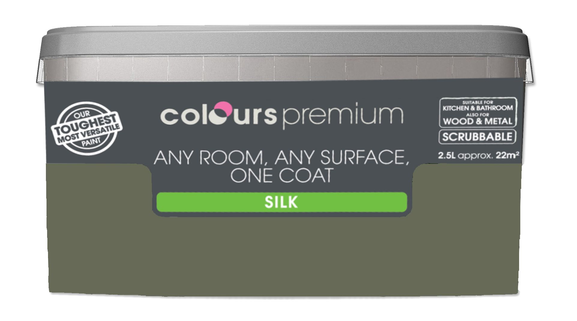 Colours Premium Crocodile Silk Emulsion paint 2.5L | Departments | DIY ...