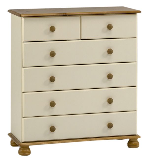 Oslo Cream Pine 6 Drawer 2 over 4 Chest (H)901mm (W)823mm (D)383mm ...