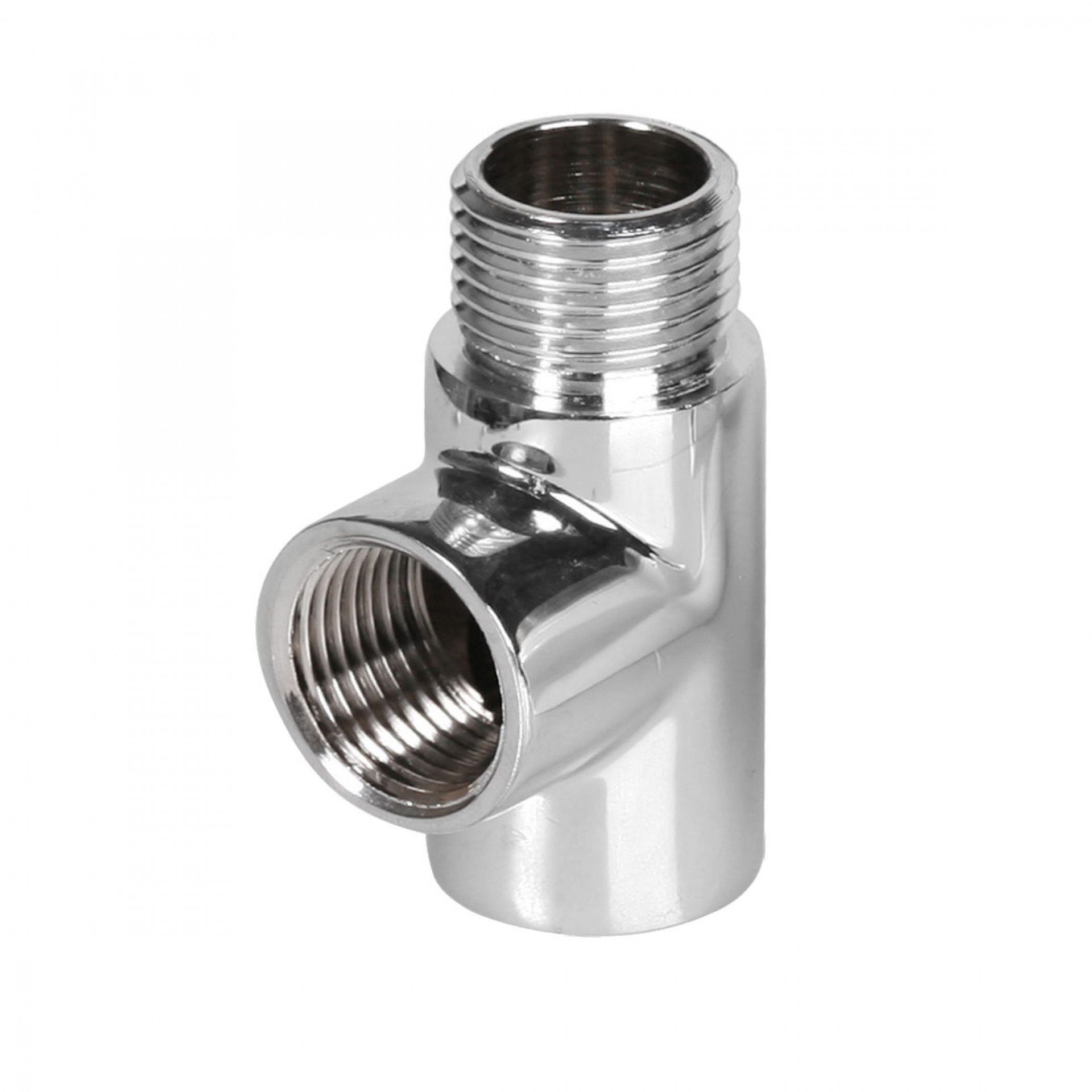 Terma Chrome T Piece 1/2 BSP (H)60mm (W)40mm (D)20mm | Departments ...