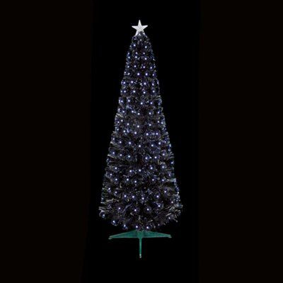 5ft Slim White LED Pre-lit Fibre optic christmas tree | Tradepoint